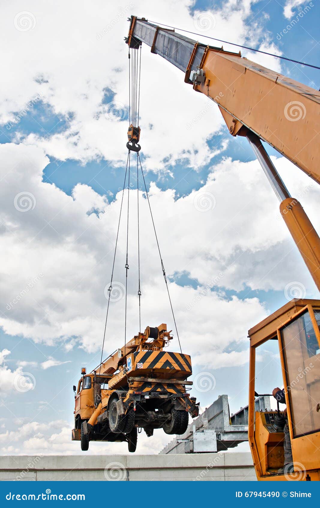 Crane Carrying Pipes Royalty-Free Stock Photo | CartoonDealer.com ...