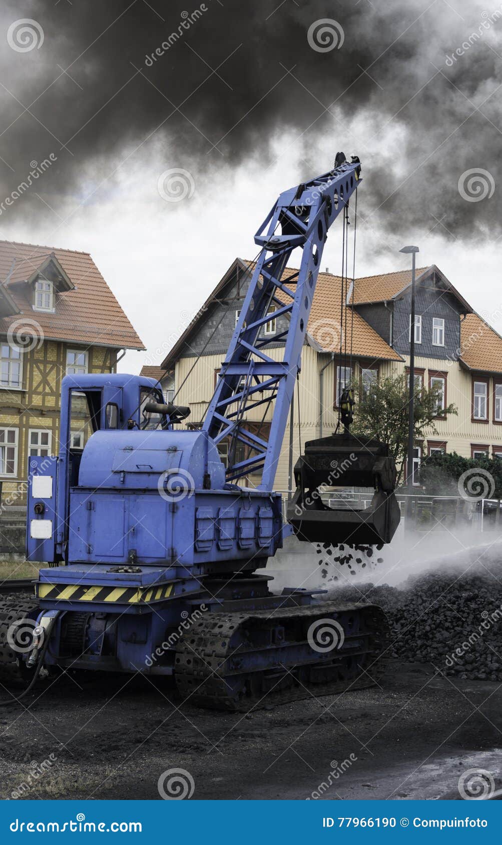 Crane for Coal Loading Steam Locomotive Stock Photo - Image of loading ...