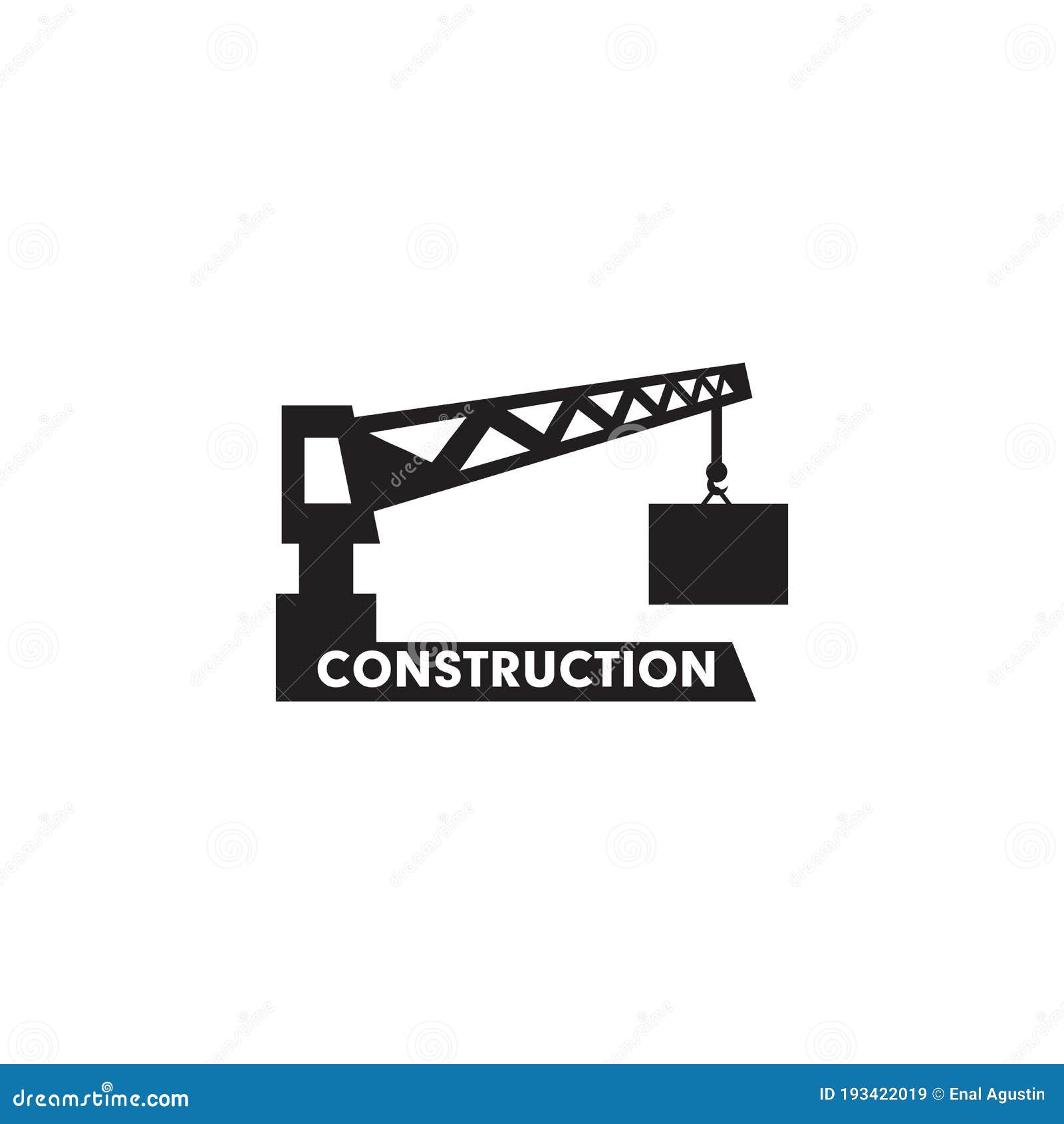 Crane Construction Logo Design Template Stock Vector - Illustration of ...