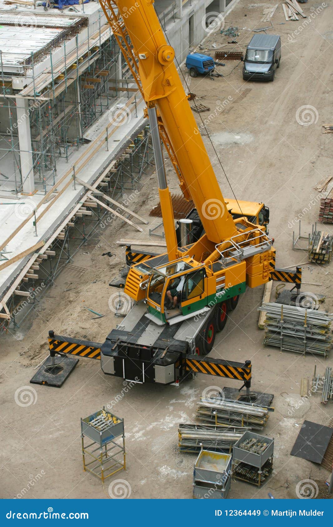 Crane on Construction Site stock image. Image of booth - 12364449