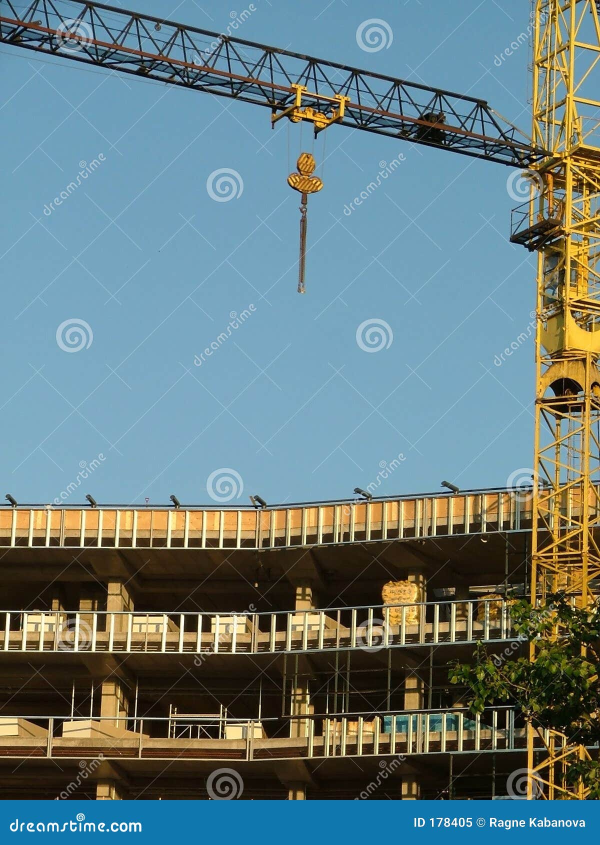 Crane on construction site stock image. Image of crane - 178405