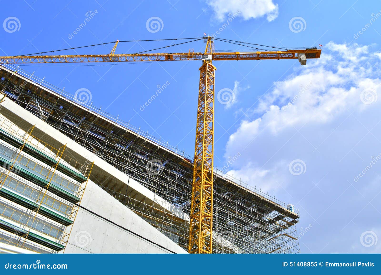 Crane on a Construction Site Stock Image - Image of iron, city: 51408855