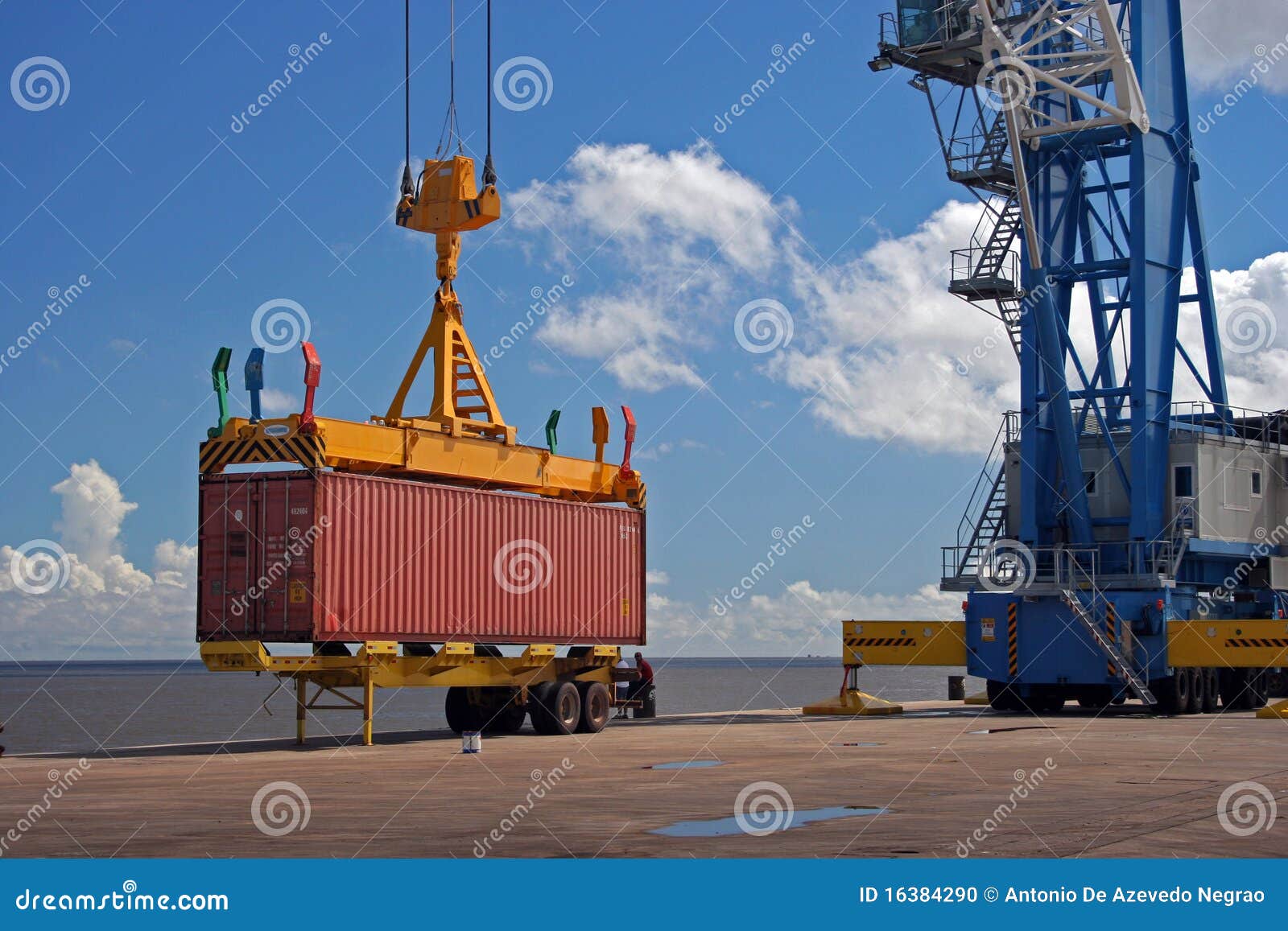 Crane container stock photo. Image of crate, transportation - 16384290