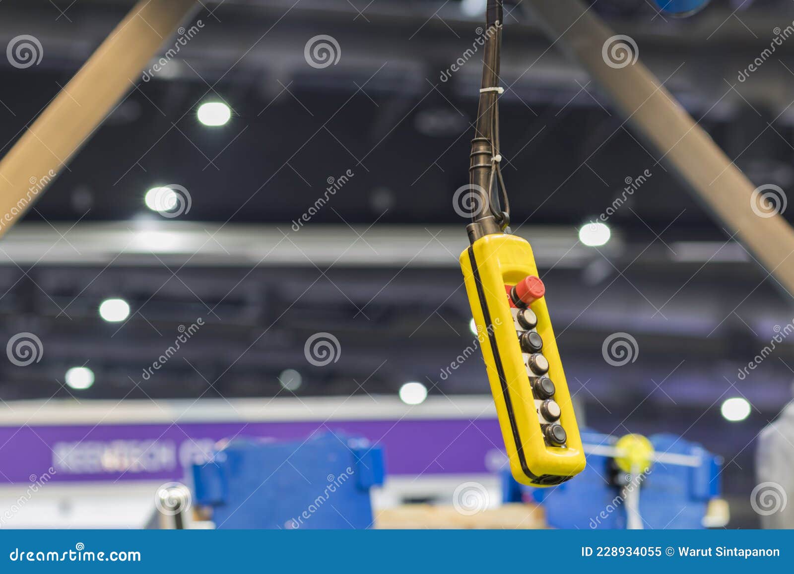 Crane and Control Panel for Lift Object Stock Image - Image of control ...