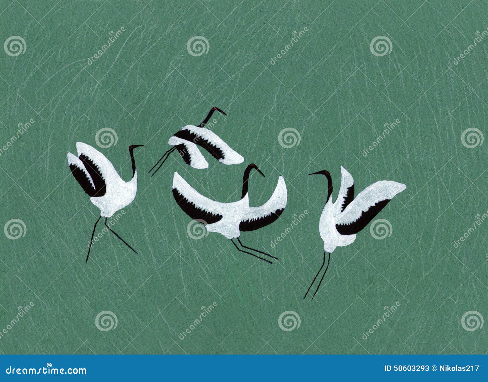 Crane dance stock illustration. Illustration of majestic - 50603293