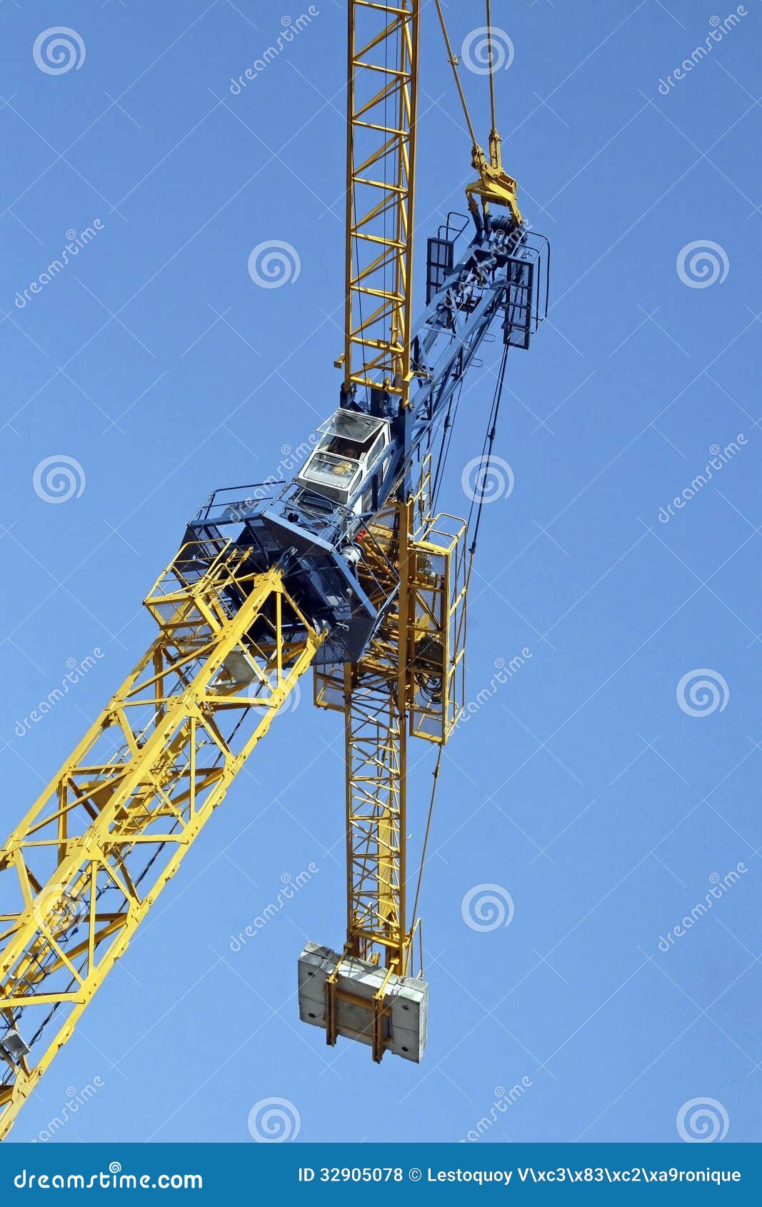 Crane Driver Driving Hydraulic Lifting Ramp With Control Desk Stock ...