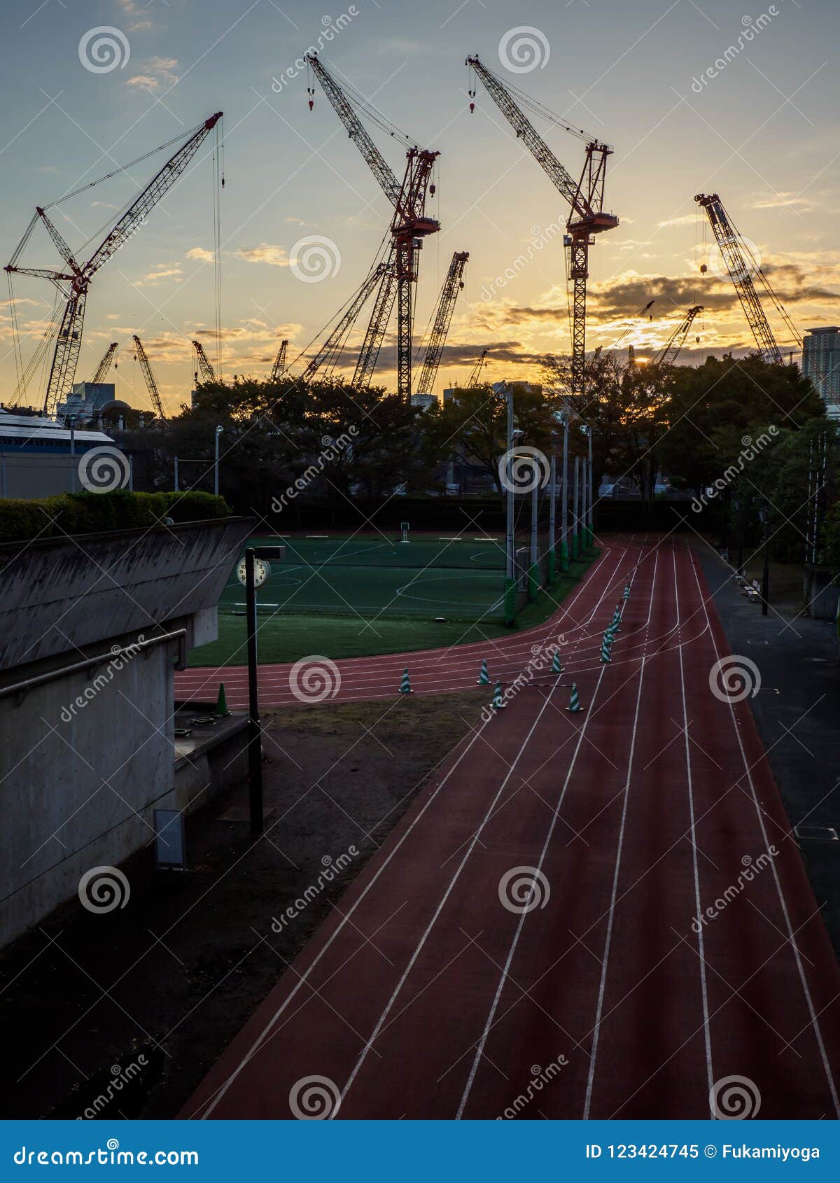 Crane Evening landscape stock image. Image of sunrise - 123424745