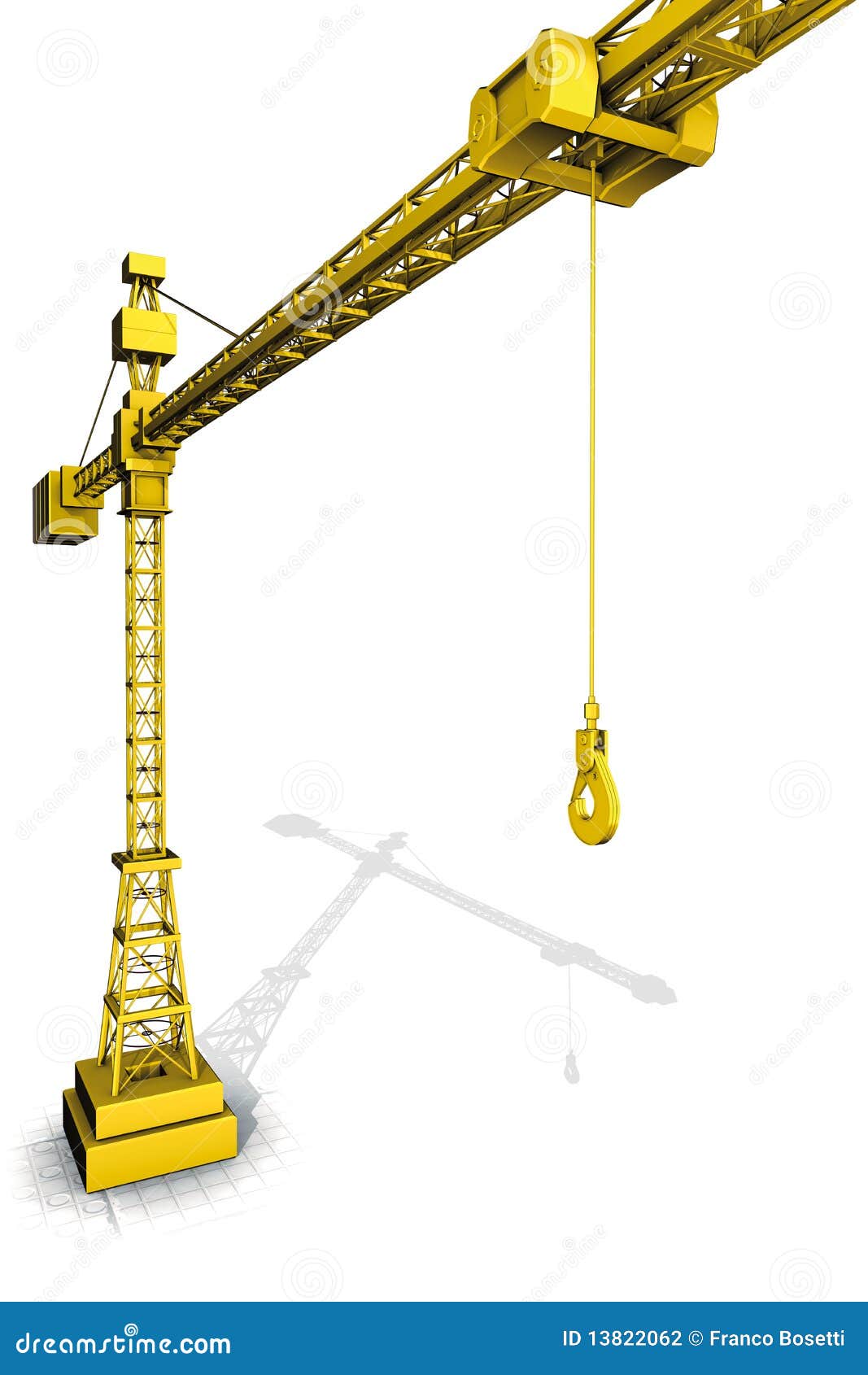 Crane gold stock illustration. Illustration of construction - 13822062