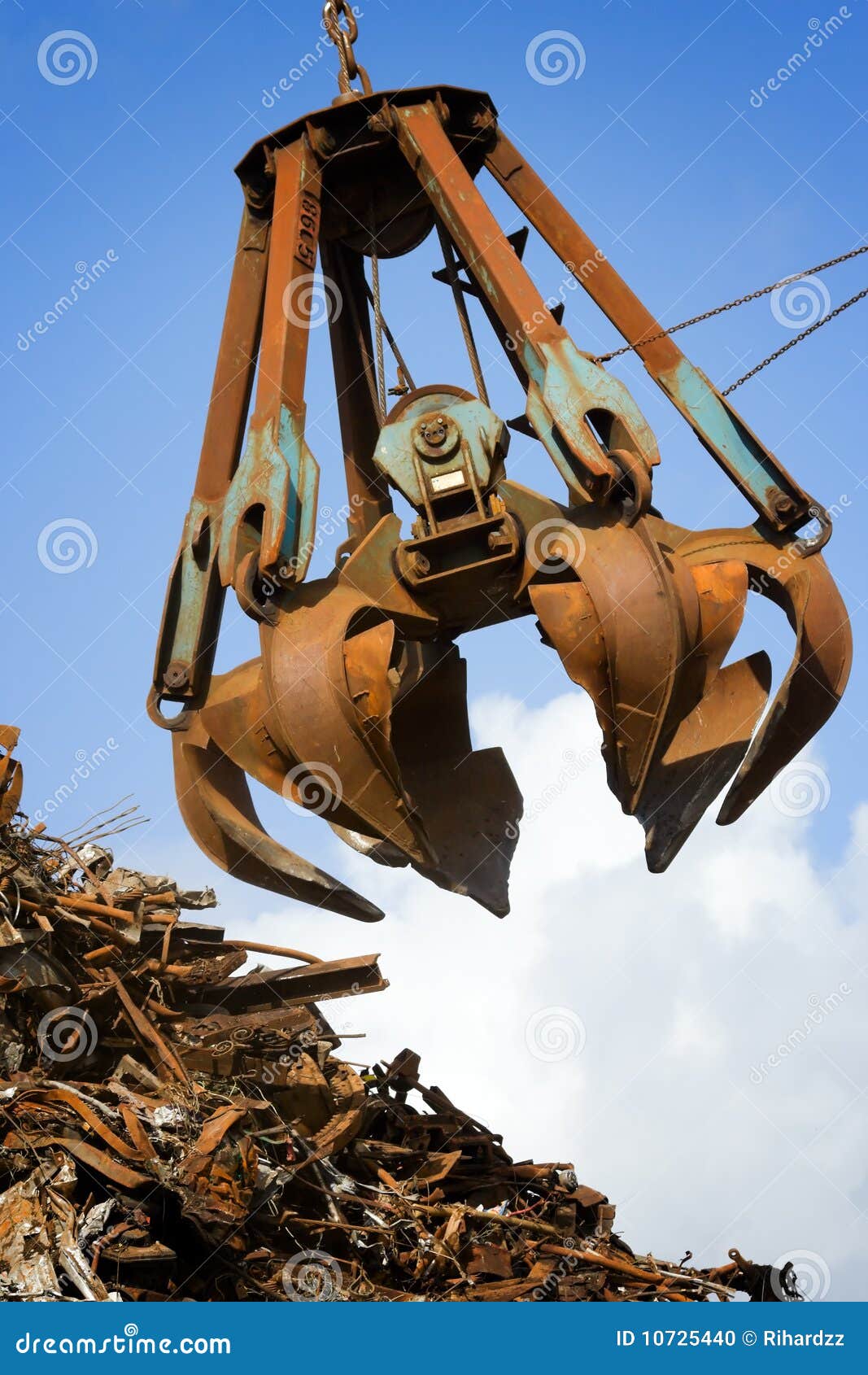 Crane Grabber Loading Metal Scrap Stock Photography | CartoonDealer.com ...