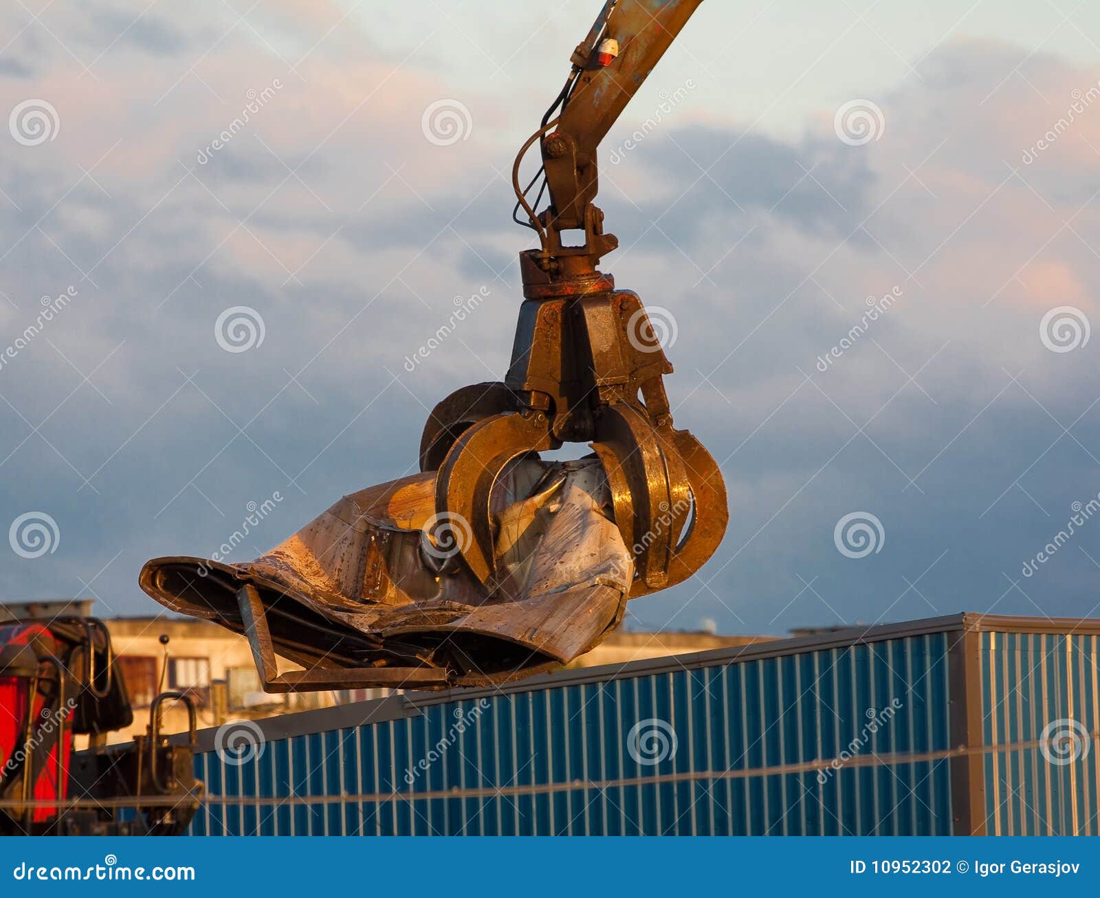Crane Grabber stock photo. Image of industrial, rusty - 10952302