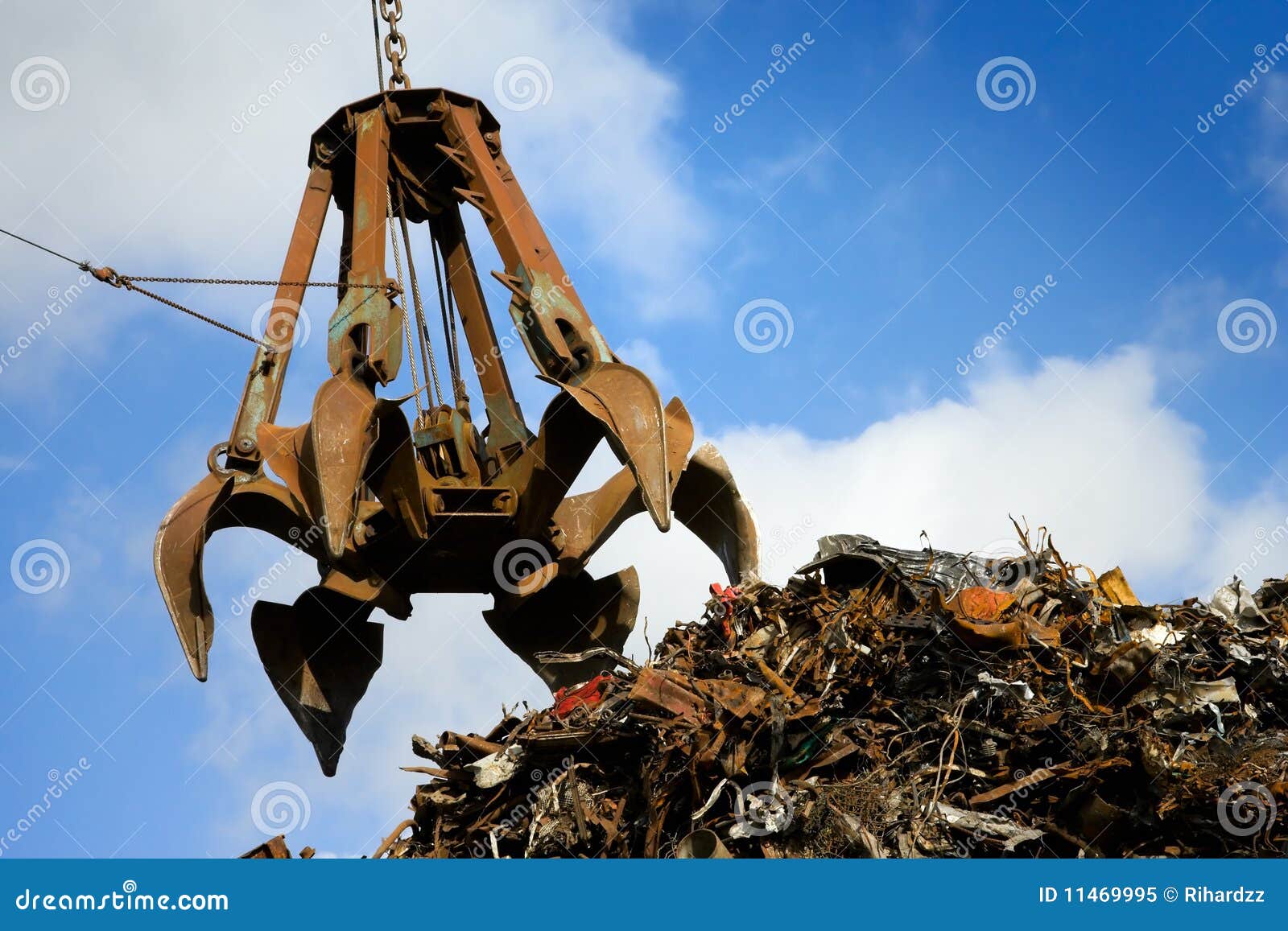 Crane Grabber Loading Metal Scrap Stock Photography | CartoonDealer.com ...