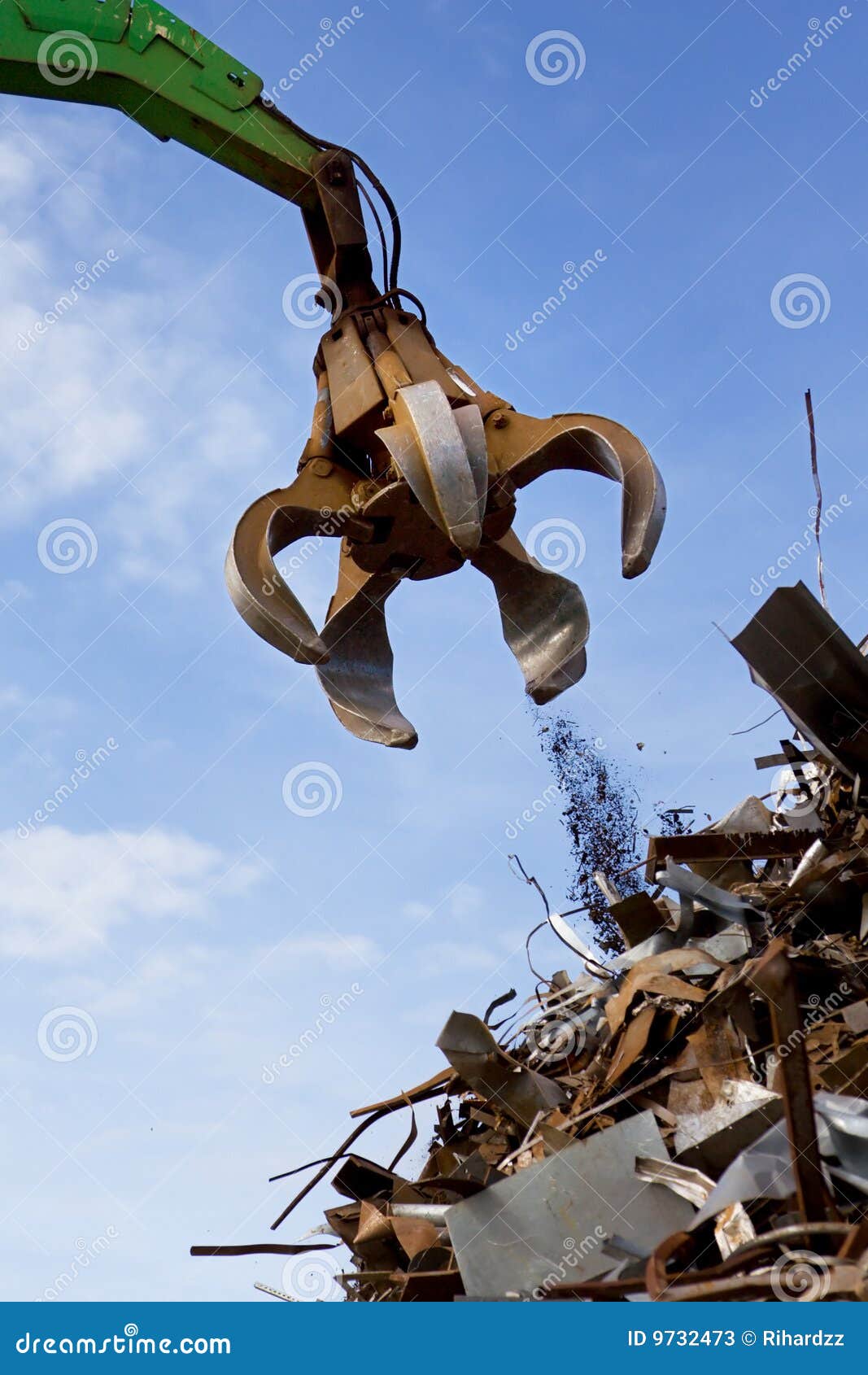 Crane Grabber Loading Metal Scrap Stock Photography | CartoonDealer.com ...