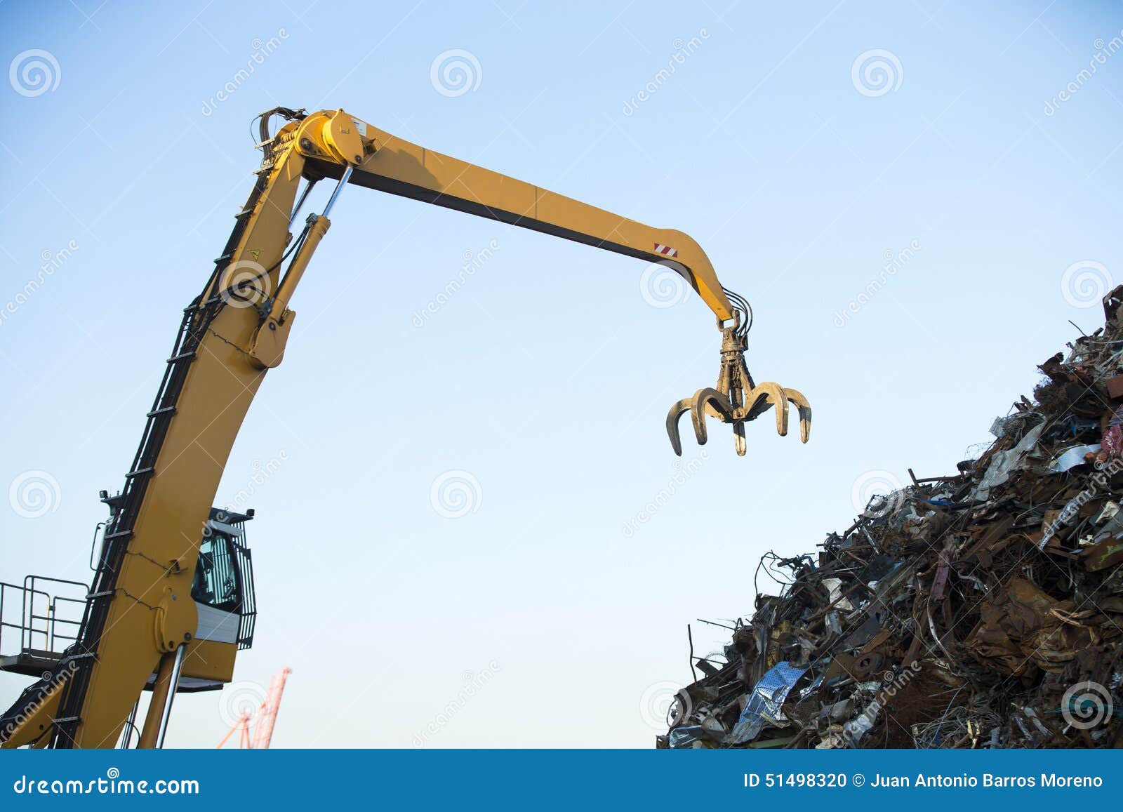 Crane Grabber Loading Metal Rusty Scrap Stock Photo - Image of dirty ...