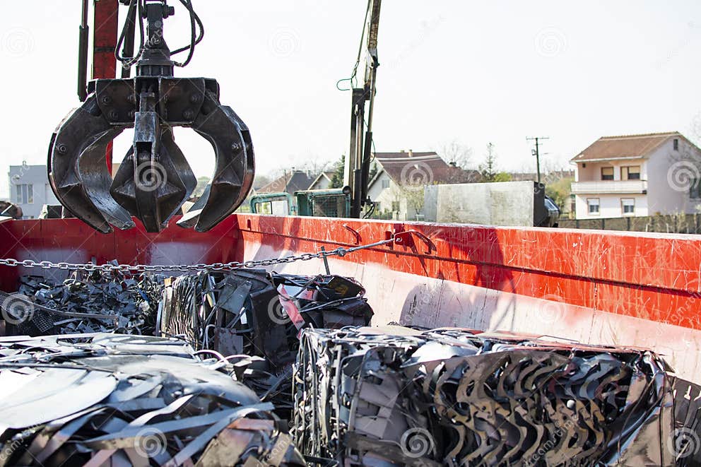 Metal scrap stock photo. Image of grabber, dirty, broken - 298147350