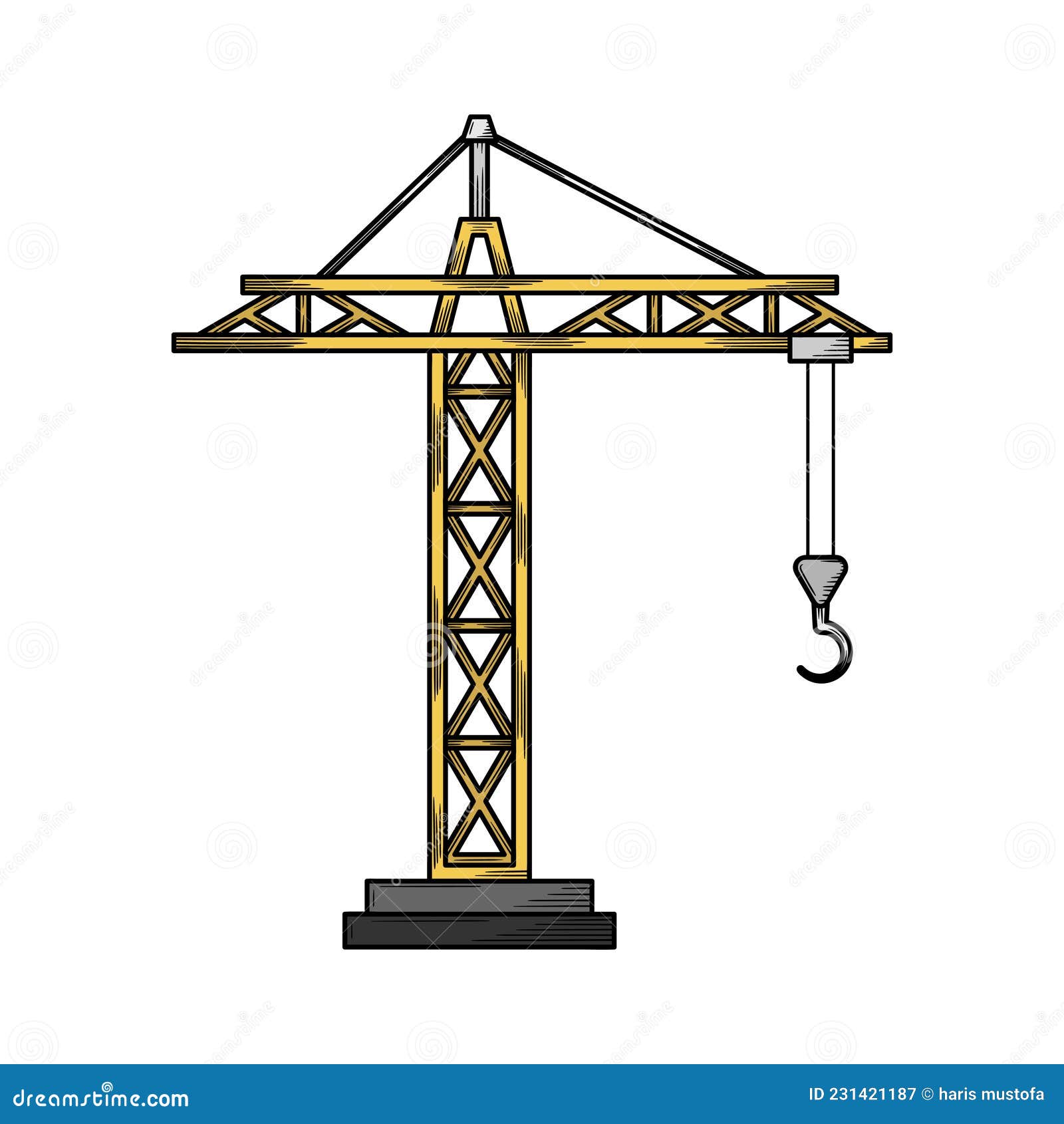 Crane Hand Drawn Sketch And Watercolor Illustrations. Watercolor ...