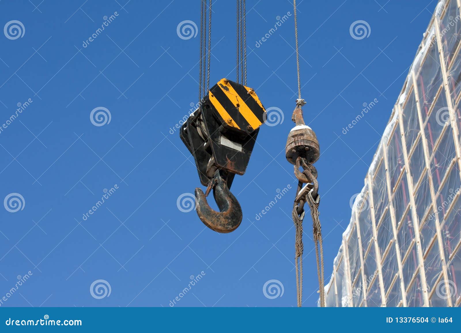 Crane hook stock photo. Image of machine, iron, boom - 13376504