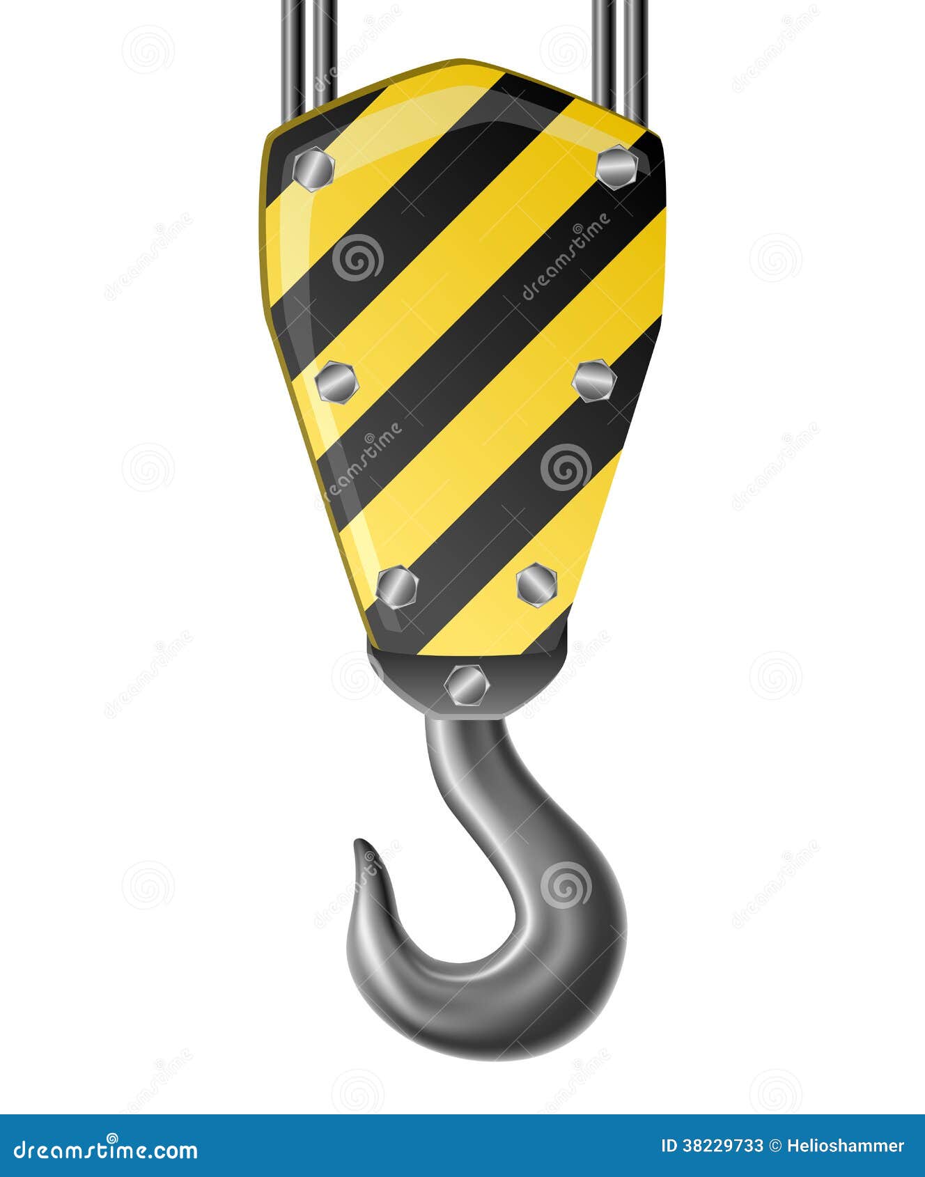 Crane hook stock vector. Illustration of iron, hanging - 38229733