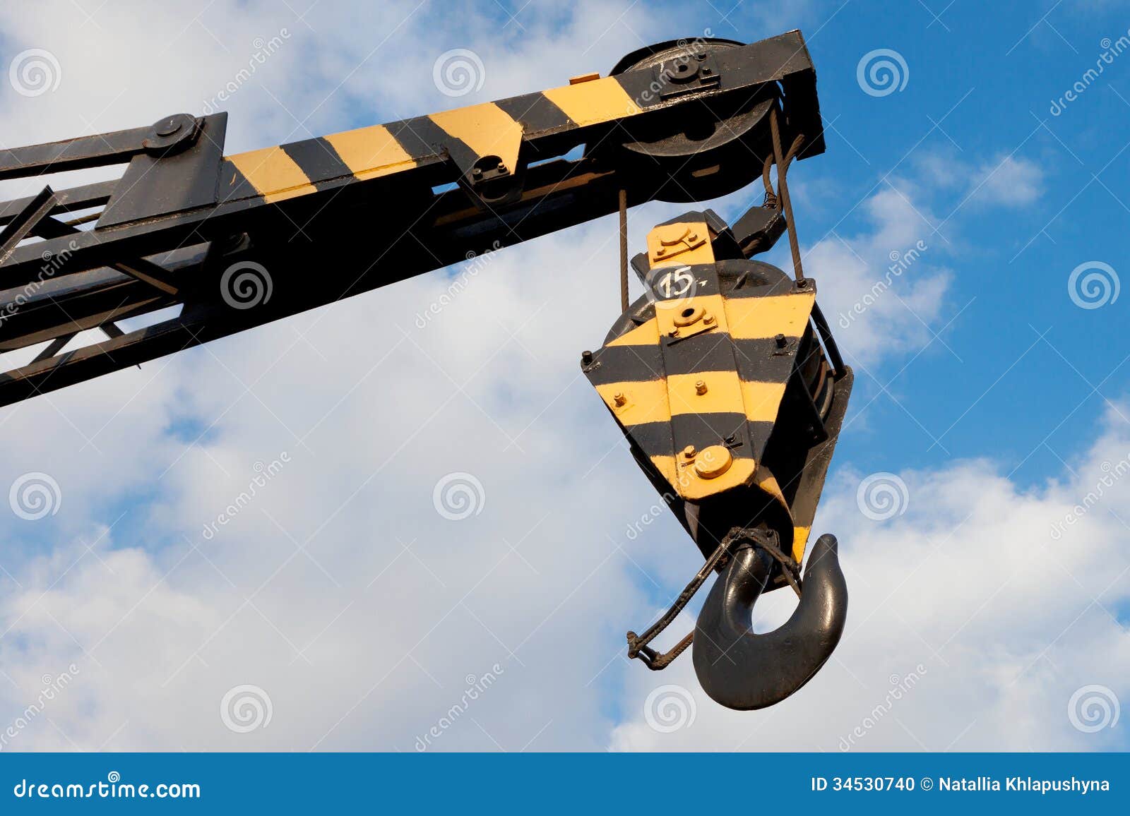 Crane hook stock photo. Image of outrigger, load, lifter - 34530740