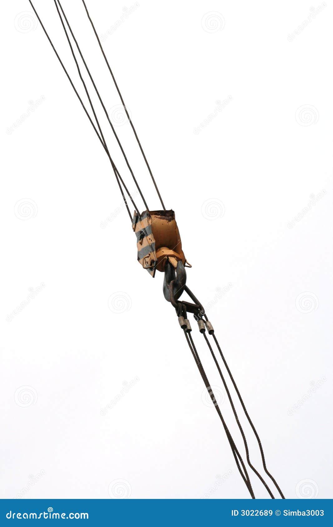 Crane hook and cable stock image. Image of closeup, industry - 3022689