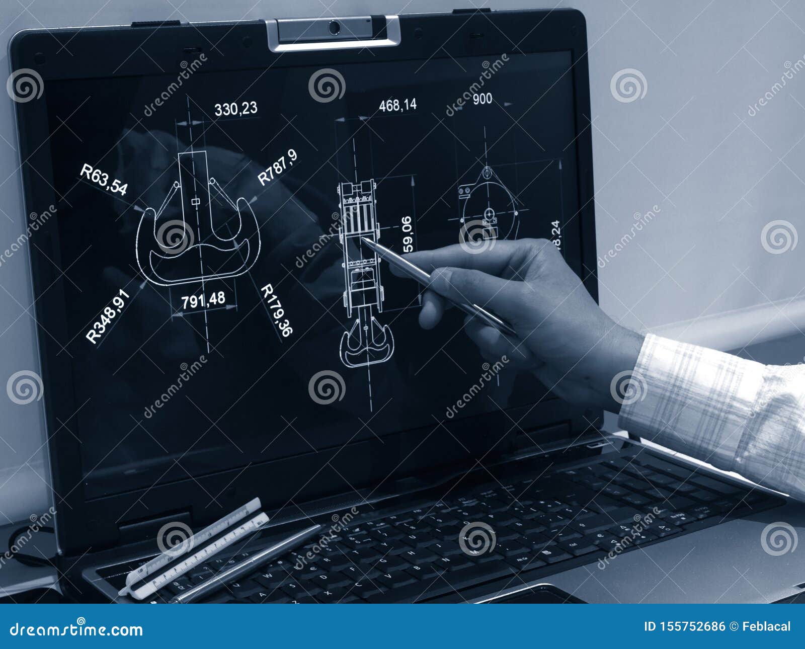 Crane hook cad design stock photo. Image of construction - 155752686