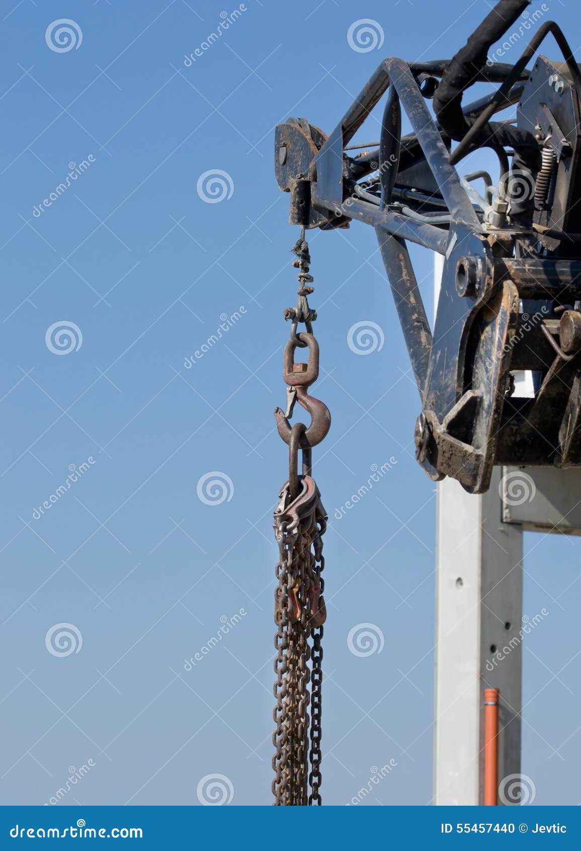Hook And Chains Of Mechanical Old Crane Royalty-Free Stock Photography ...