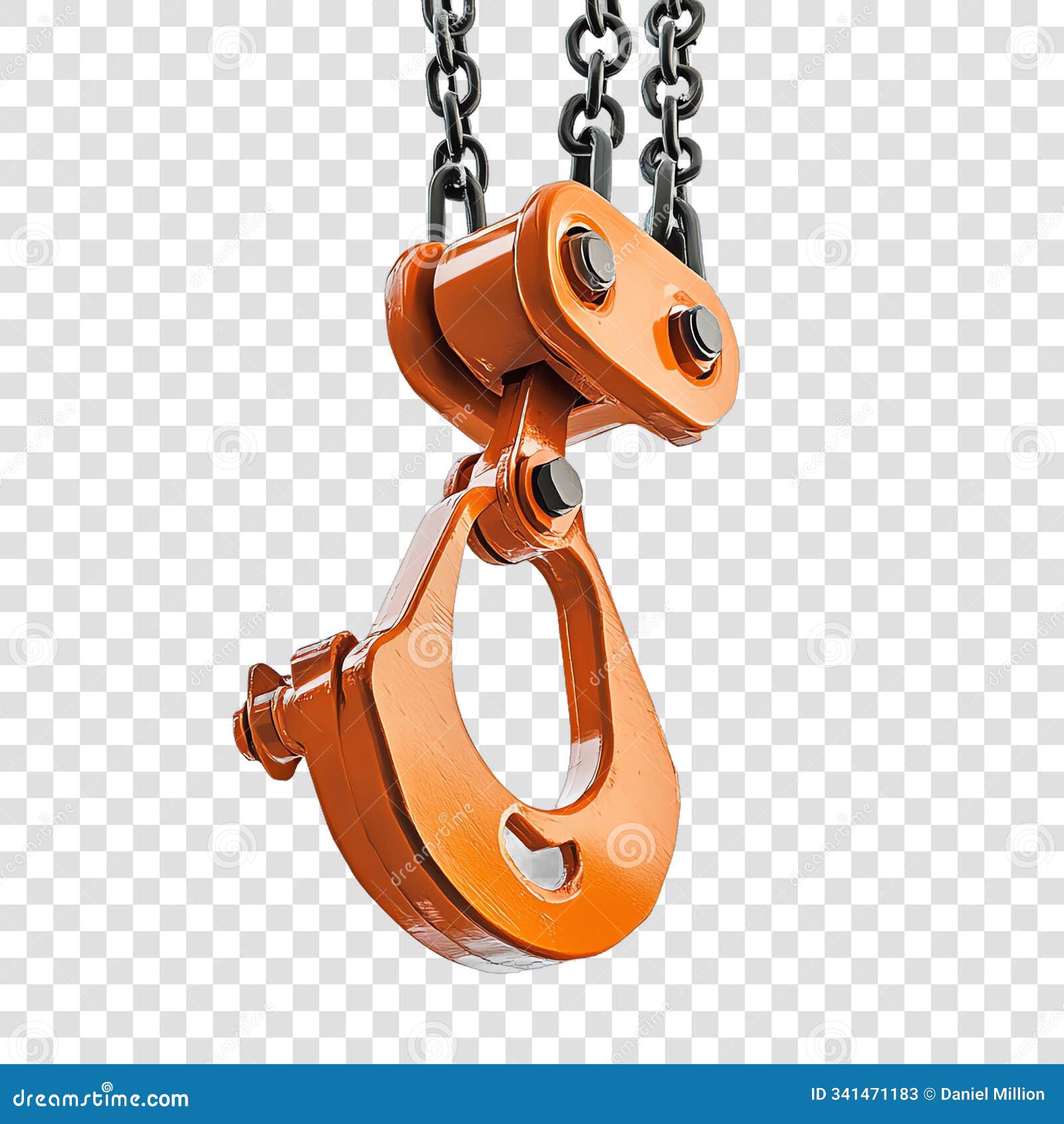 Crane Hook Construction Cargo Hanging in Air Stock Image - Illustration ...