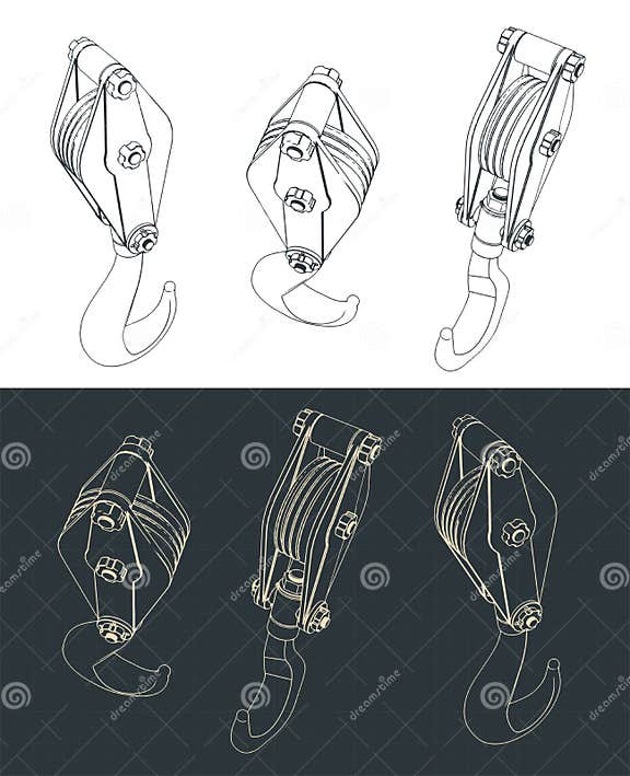 Crane hook drawing stock vector. Illustration of industry - 222228798