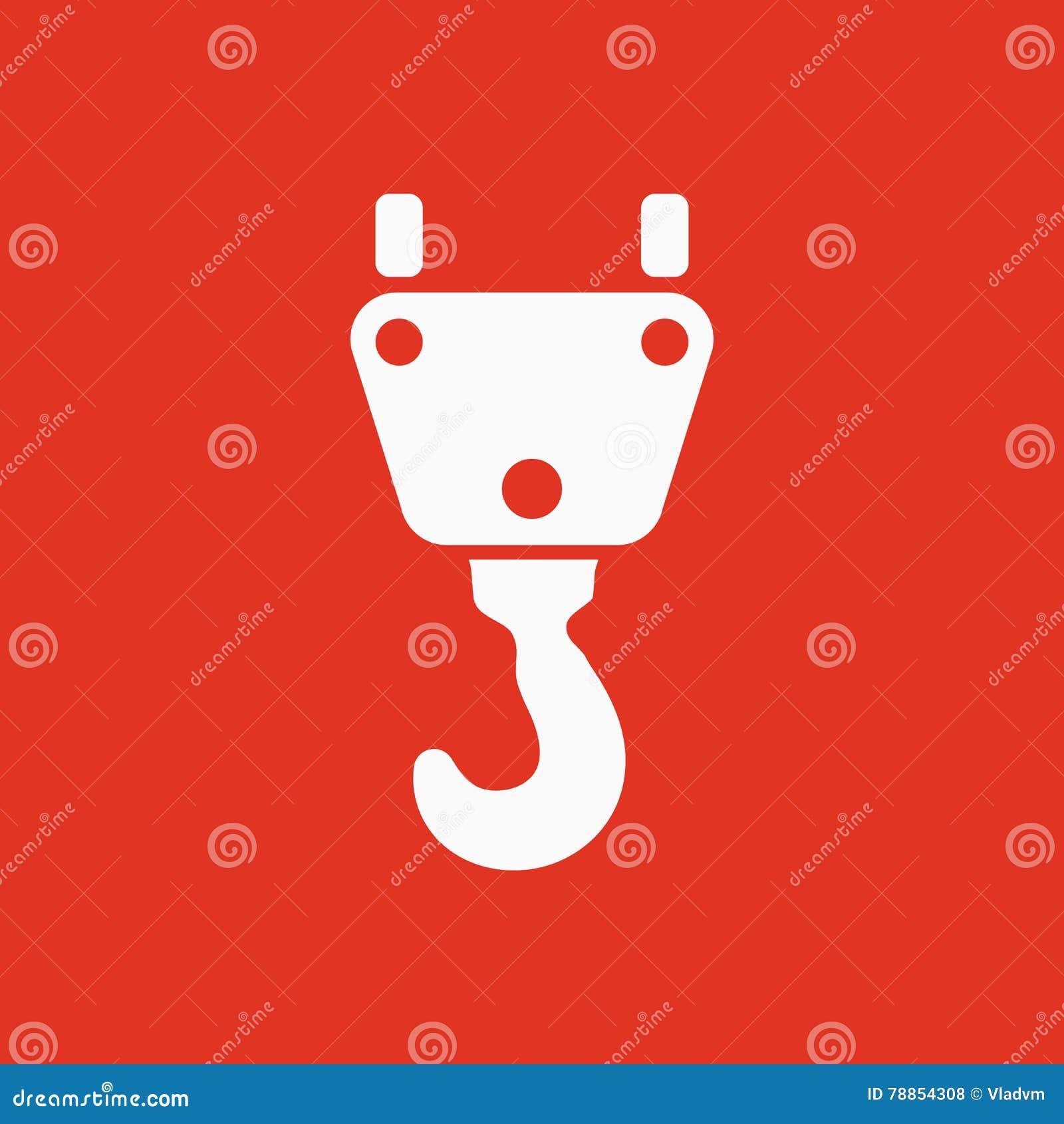 The Crane Hook Icon. Building and Lifting Symbol Stock Illustration ...