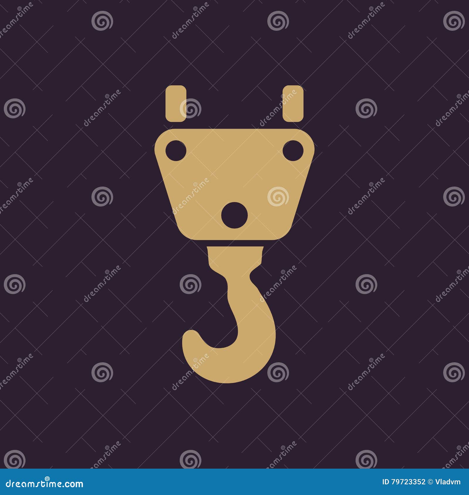 The Crane Hook Icon. Building and Lifting Symbol Stock Vector ...