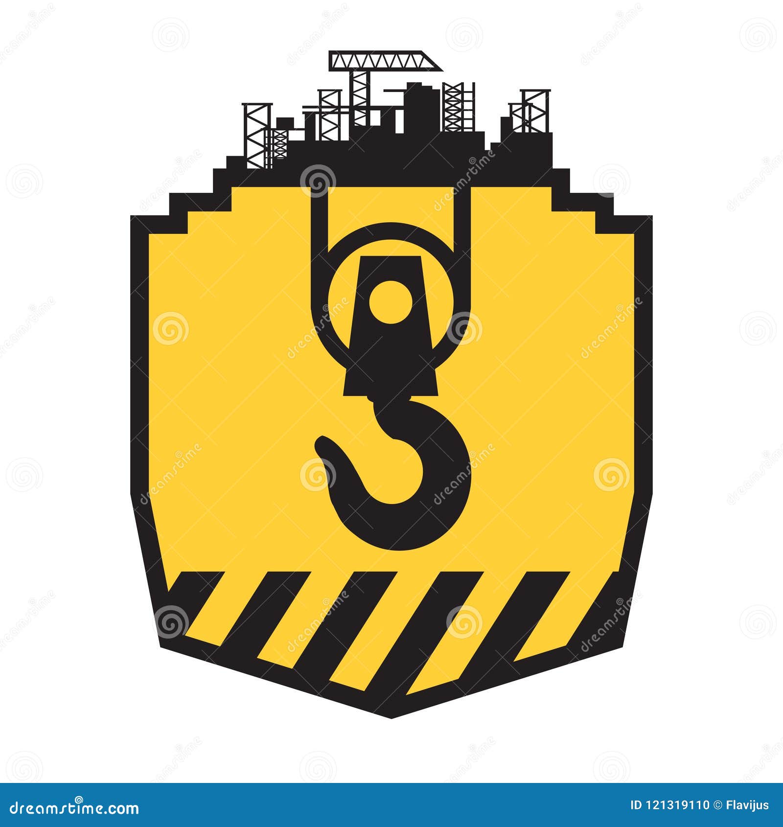 Crane hook icon stock vector. Illustration of communication - 121319110