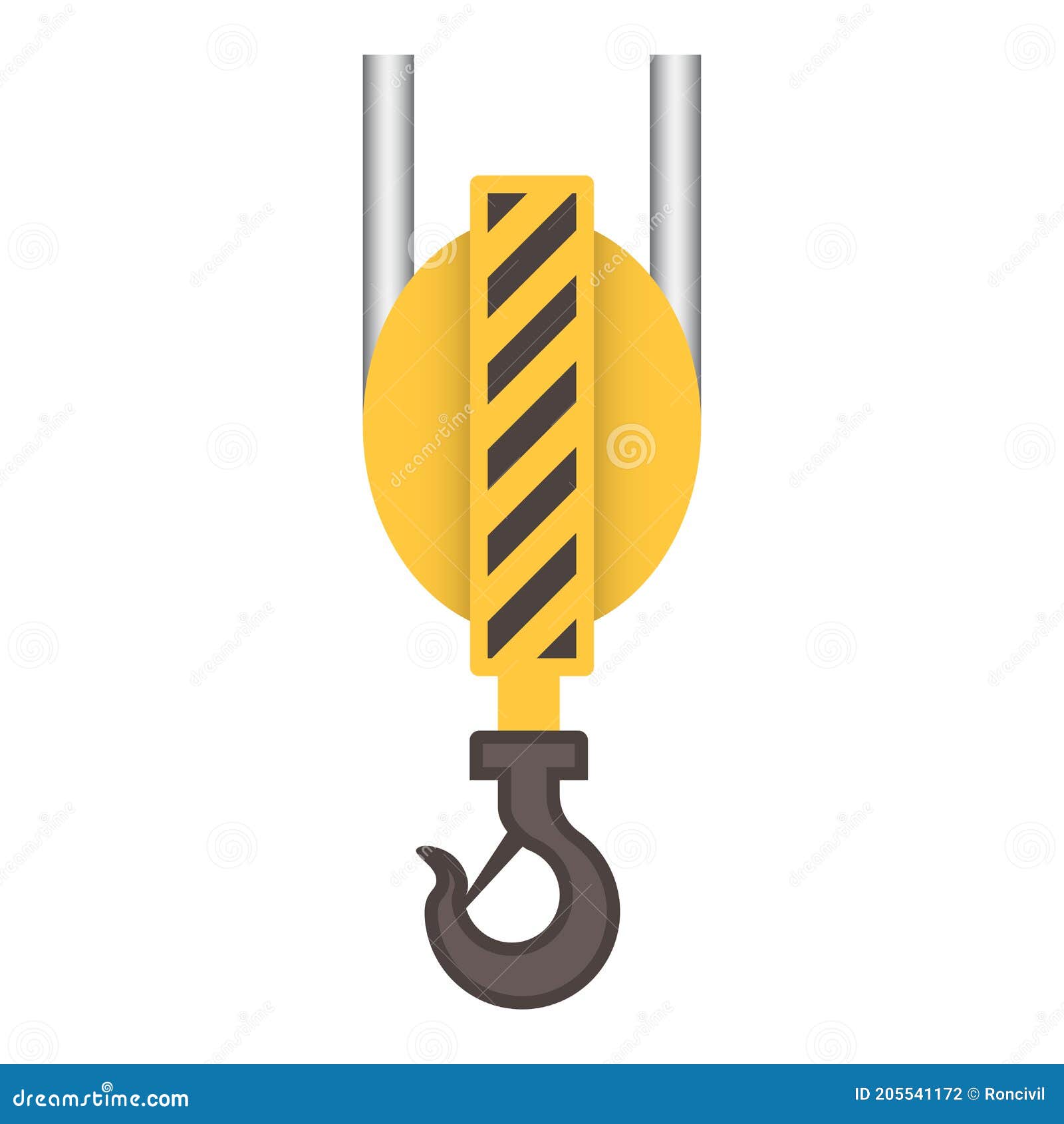 Crane Hoist and Hook Vector Icon Design. Stock Vector - Illustration of ...