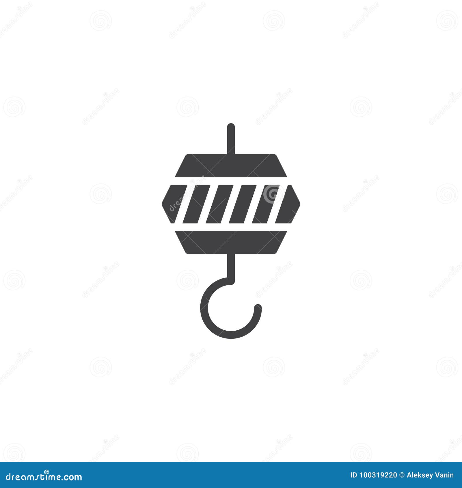 Crane hook icon vector stock vector. Illustration of winch - 100319220
