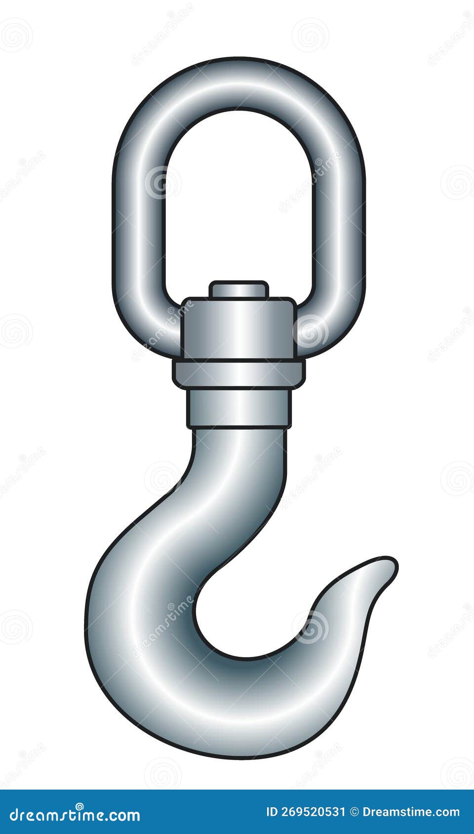 Crane hook illustration stock vector. Illustration of crane - 269520531