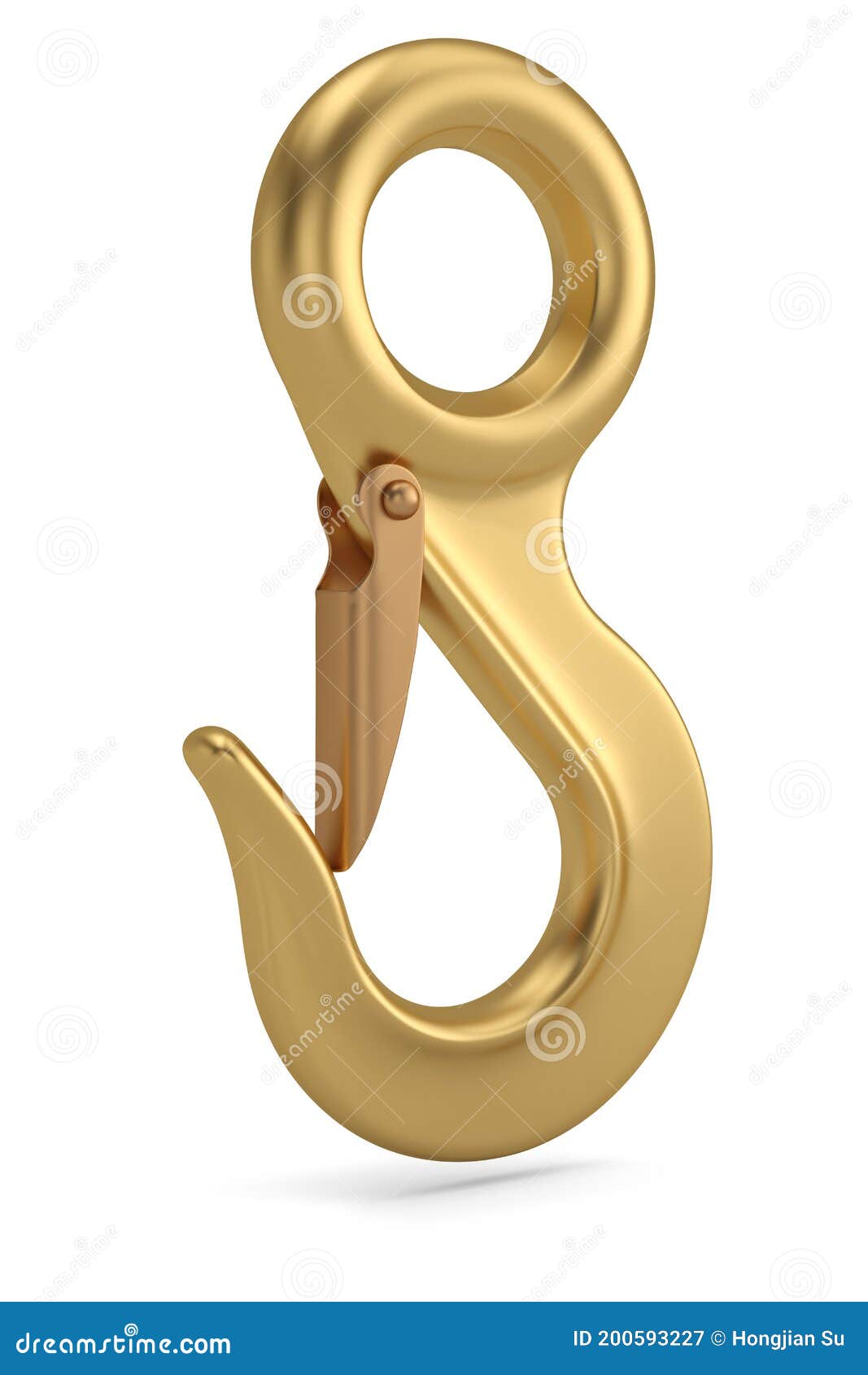 Crane Hook Isolated on White Background, 3D Rendering. 3D Illustration ...