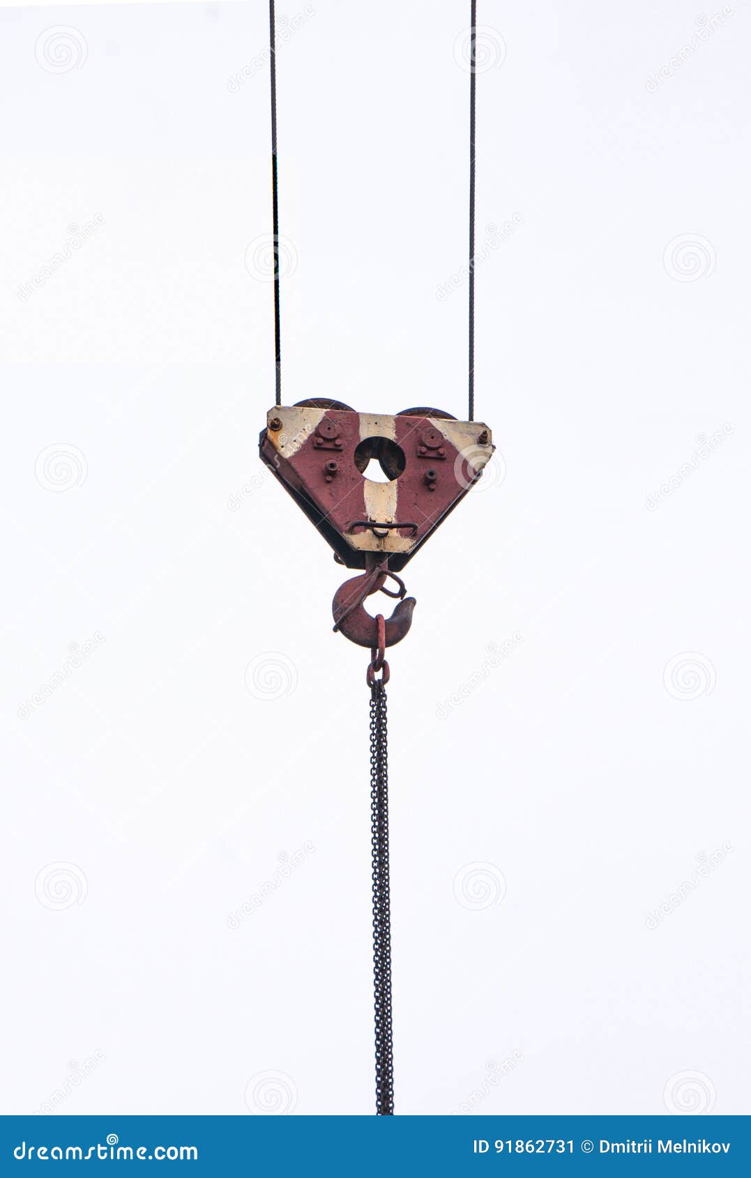 Crane Hook Isolated on a White Background Stock Image - Image of ...