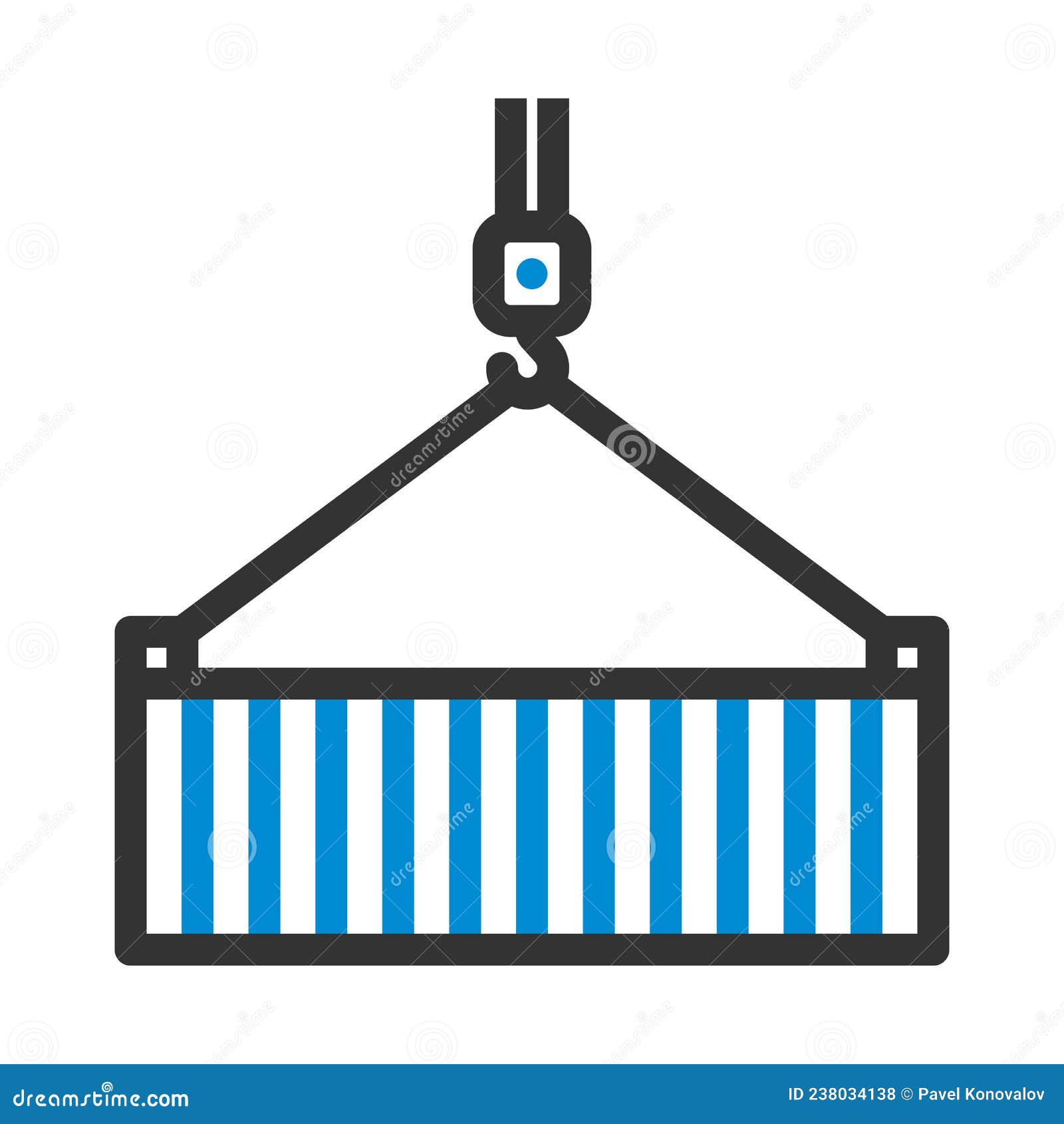 Lifting Container Solid Icon, Delivery Symbol, Crane Hook Loading ...