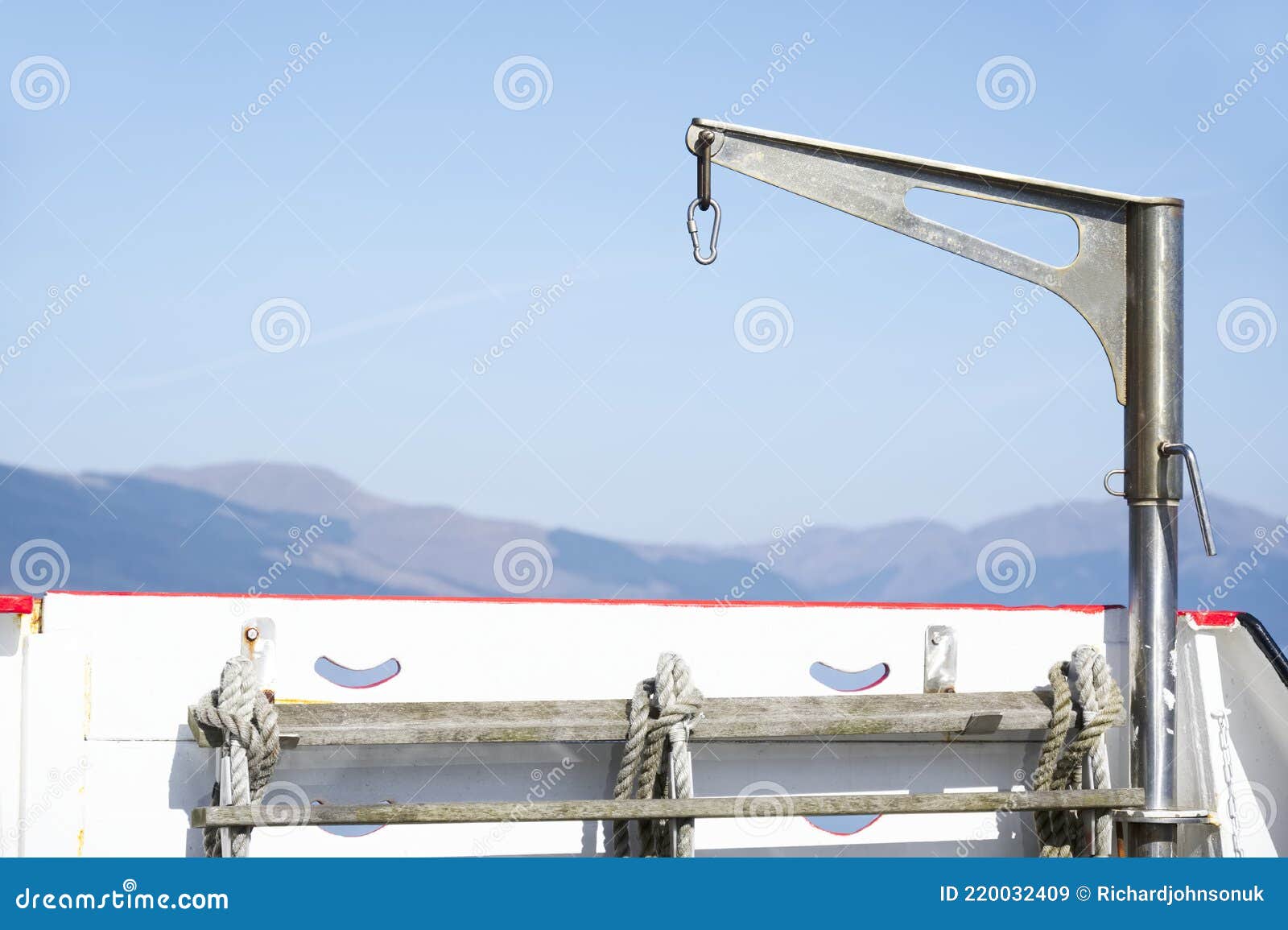 Crane Hook for Lifting Loop Close Up at Shipbuilding Yard Stock Image ...