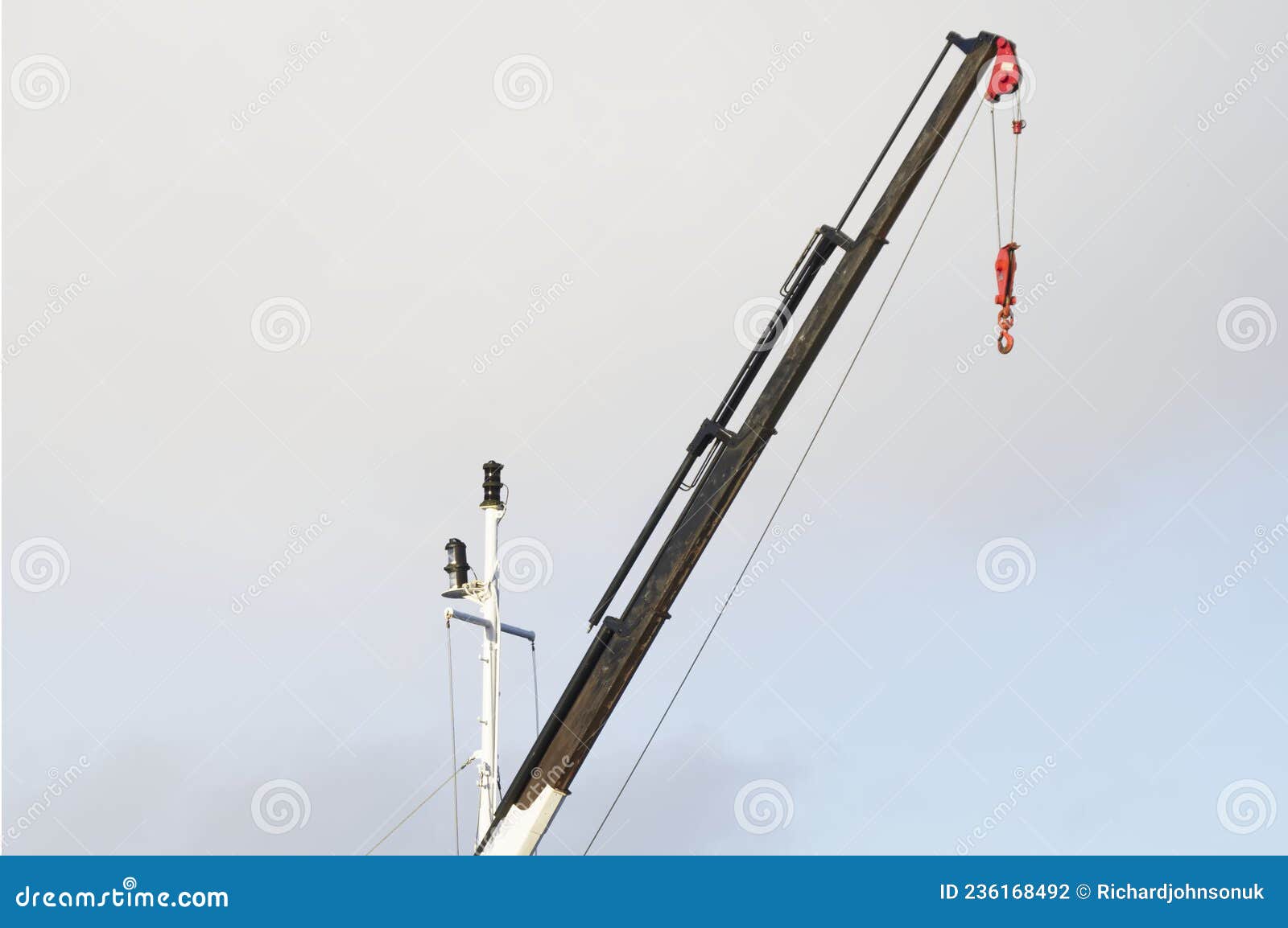 Crane Hook for Lifting Loop Close Up at Shipbuilding Yard Stock Photo ...