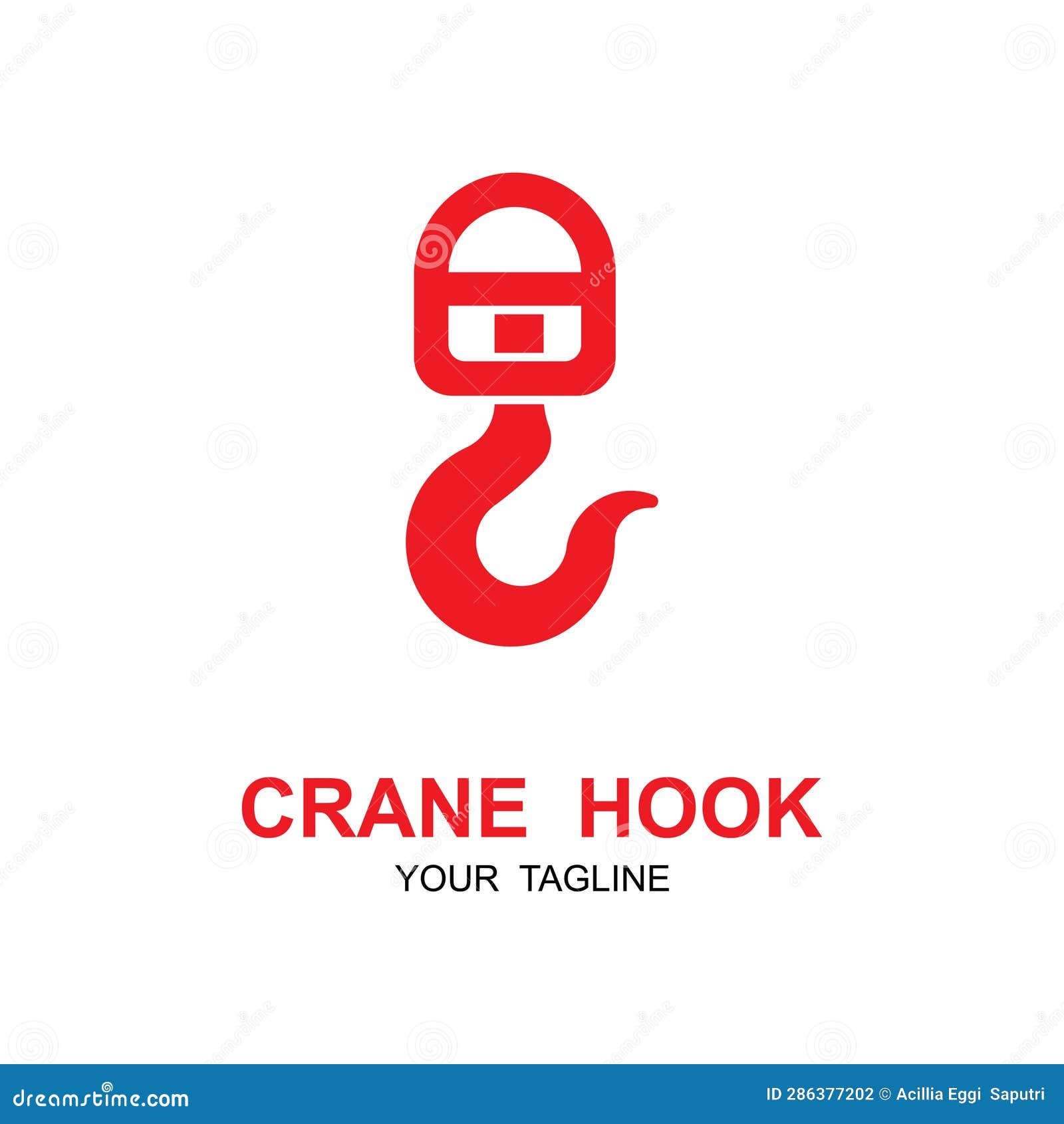 Crane Hook Logo Illustration Design Stock Vector - Illustration of ...