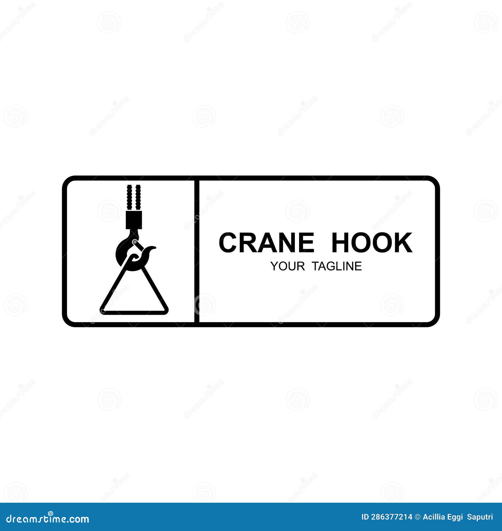 Crane Hook Logo Illustration Design Stock Vector - Illustration of ...