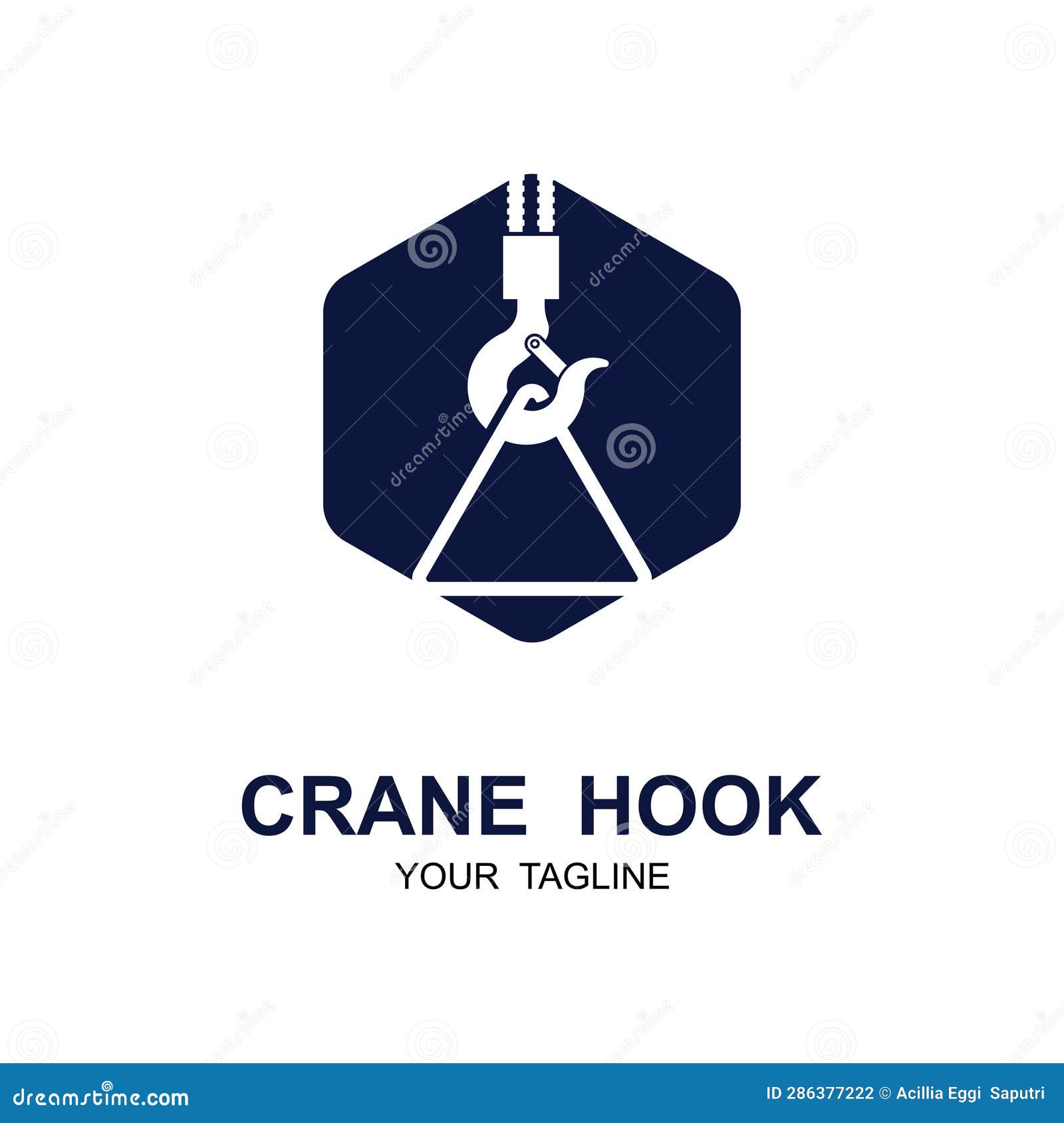Crane Hook Logo Illustration Design Stock Vector - Illustration of ...