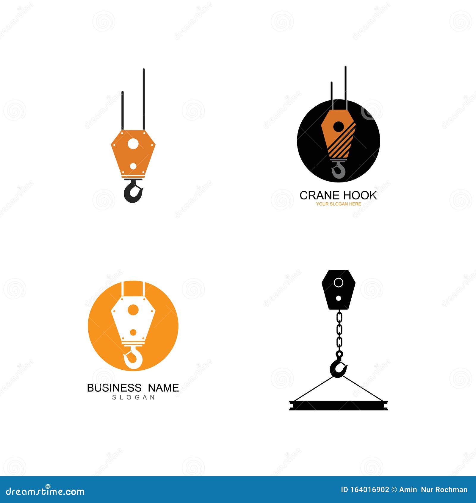 Crane Hook Logo Vector Template Stock Illustration - Illustration of ...