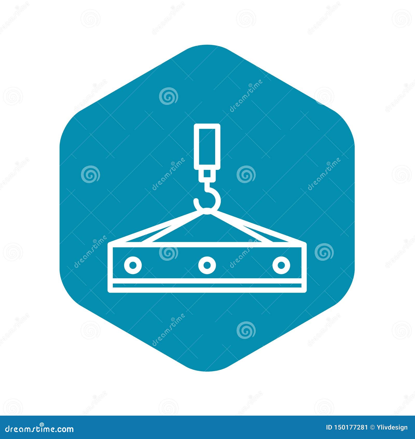 Crane Hook Platform Icon, Outline Style Stock Vector - Illustration of ...