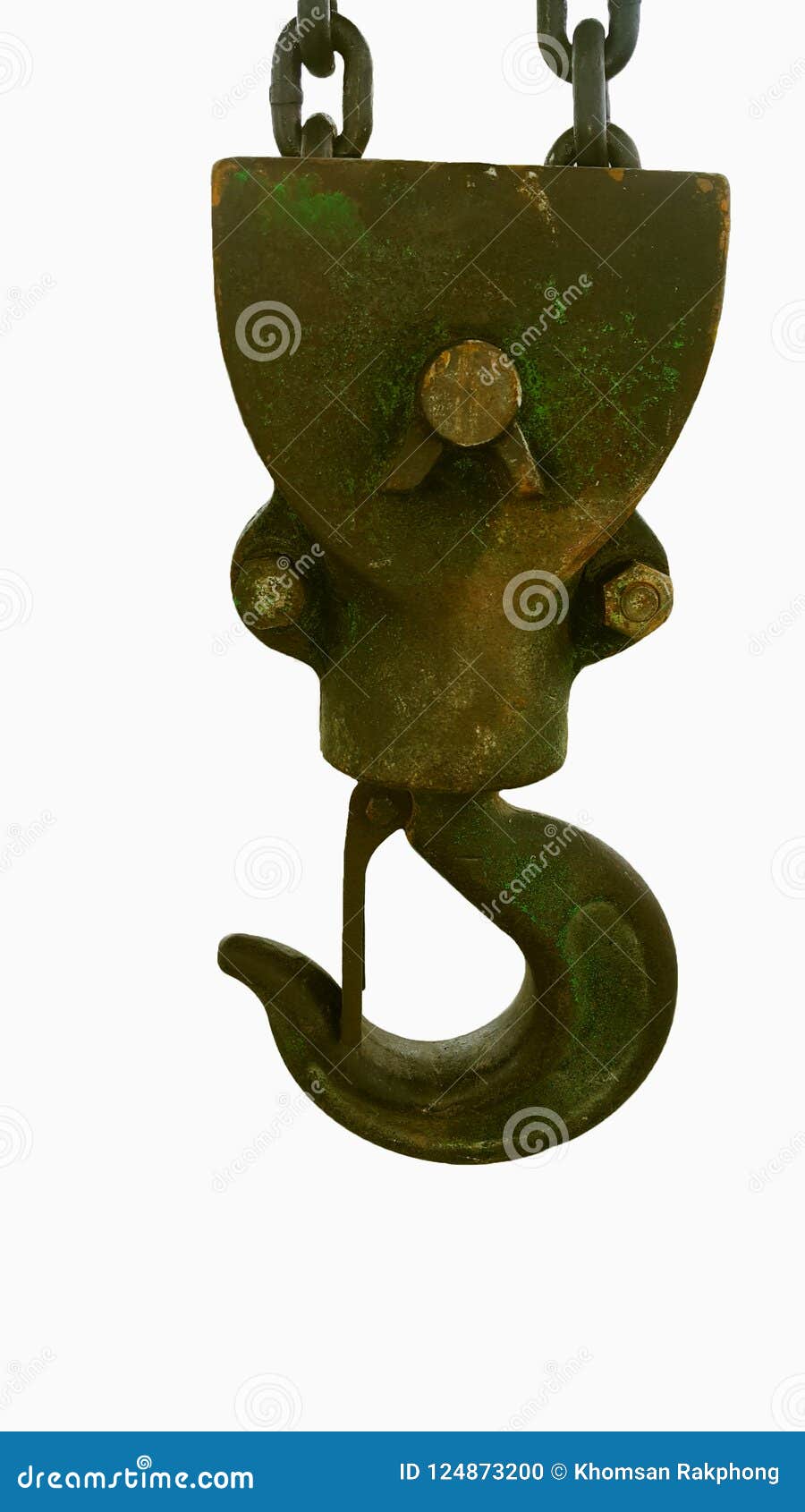 Crane Hook Safety Latch without Spring and Bolt Stock Photo - Image of ...