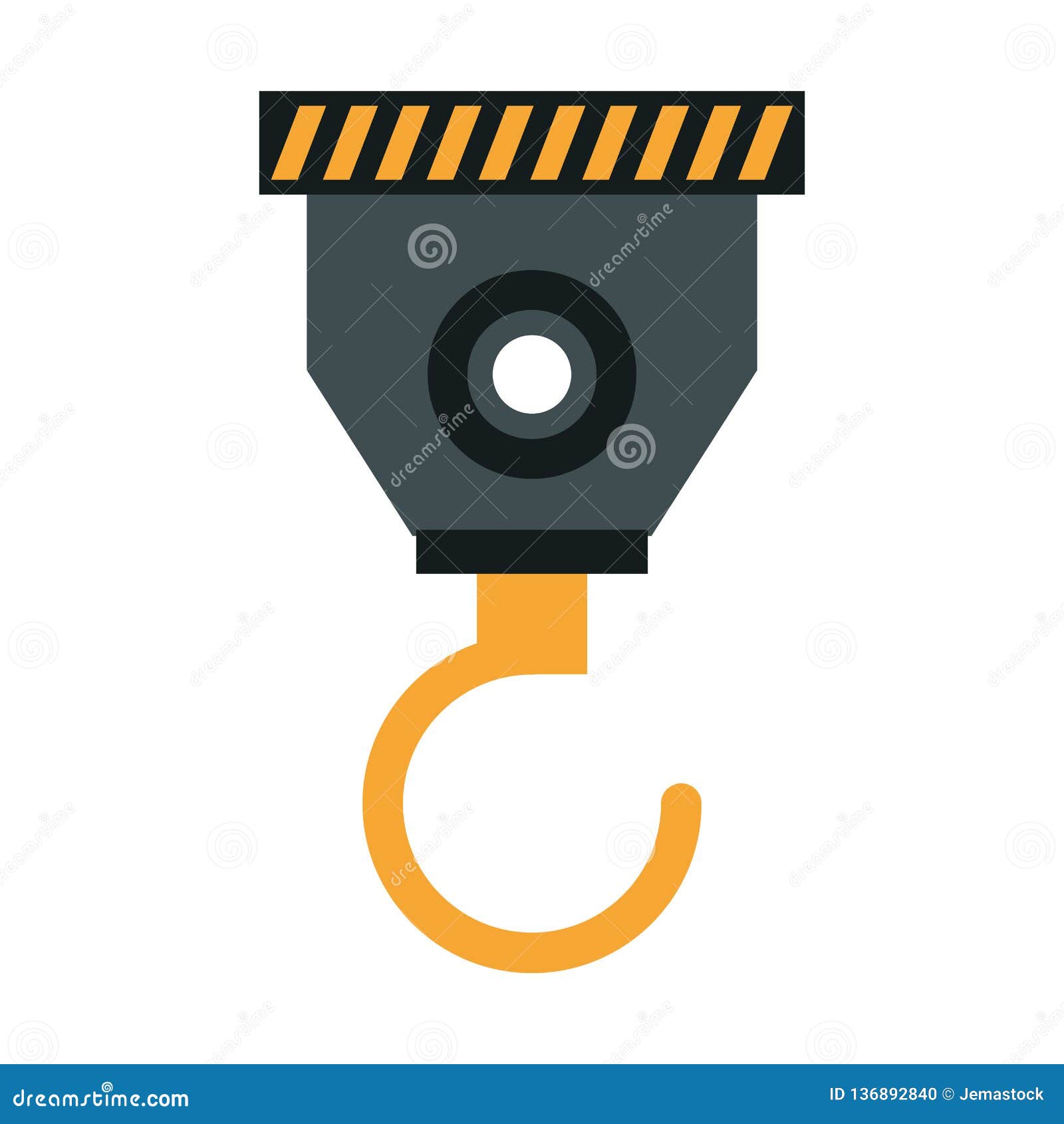 Crane hook symbol stock vector. Illustration of business - 136892840