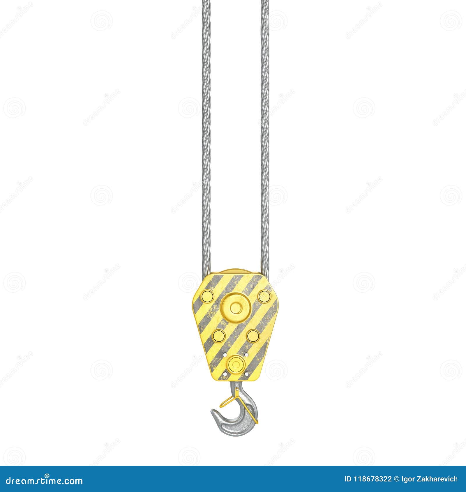Crane Hook on a White Background. Stock Illustration - Illustration of ...