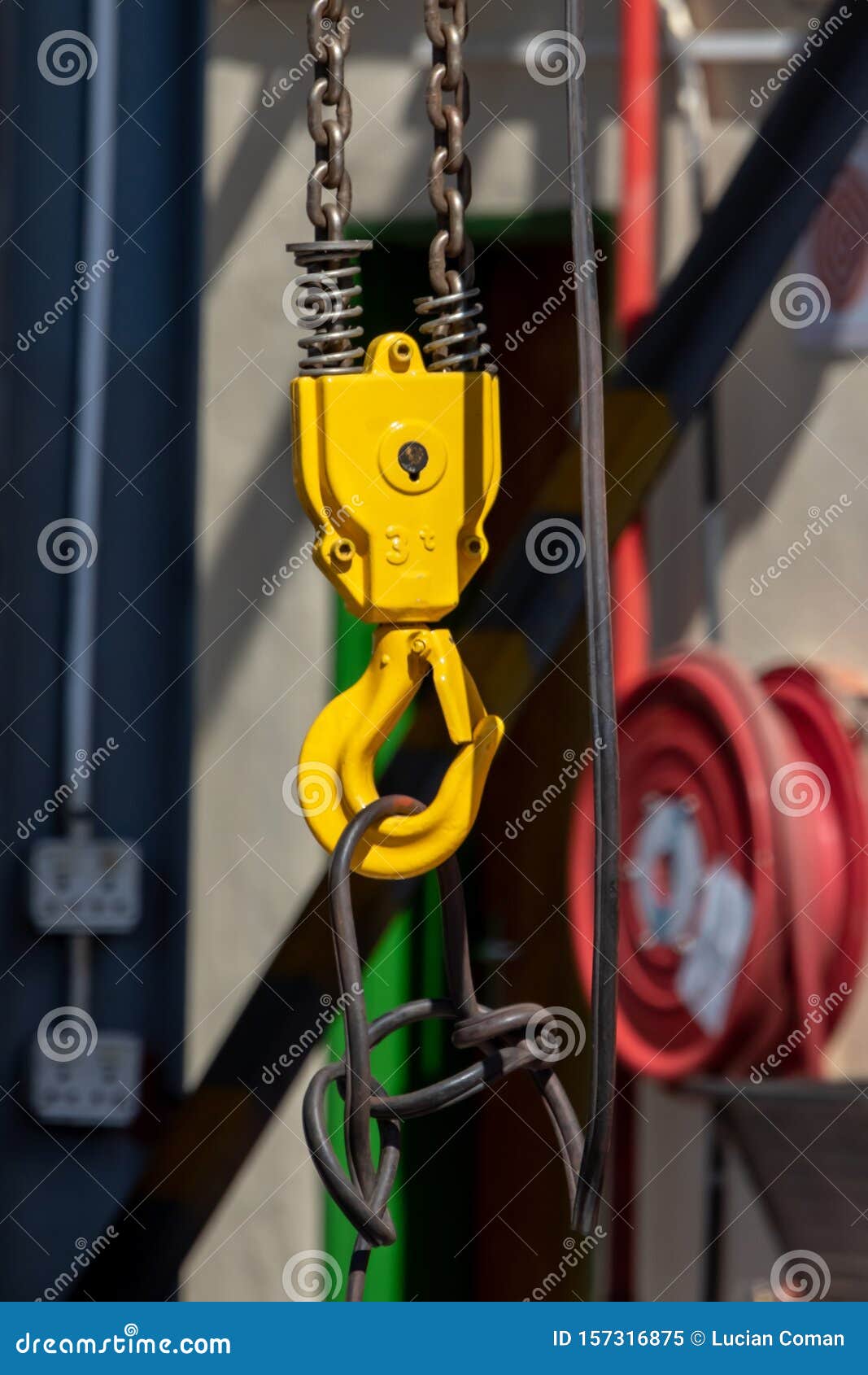 Crane hook stock image. Image of special, reel, spring - 157316875