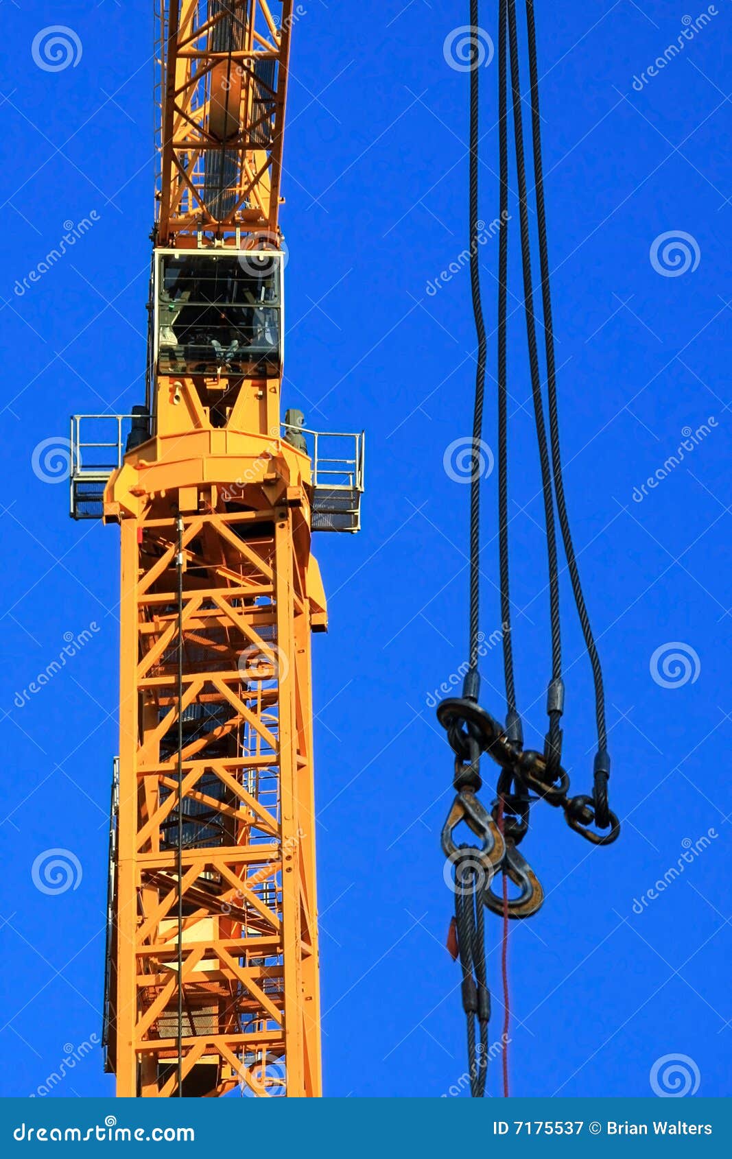 Crane with Hooks stock image. Image of tool, pulley, build - 7175537