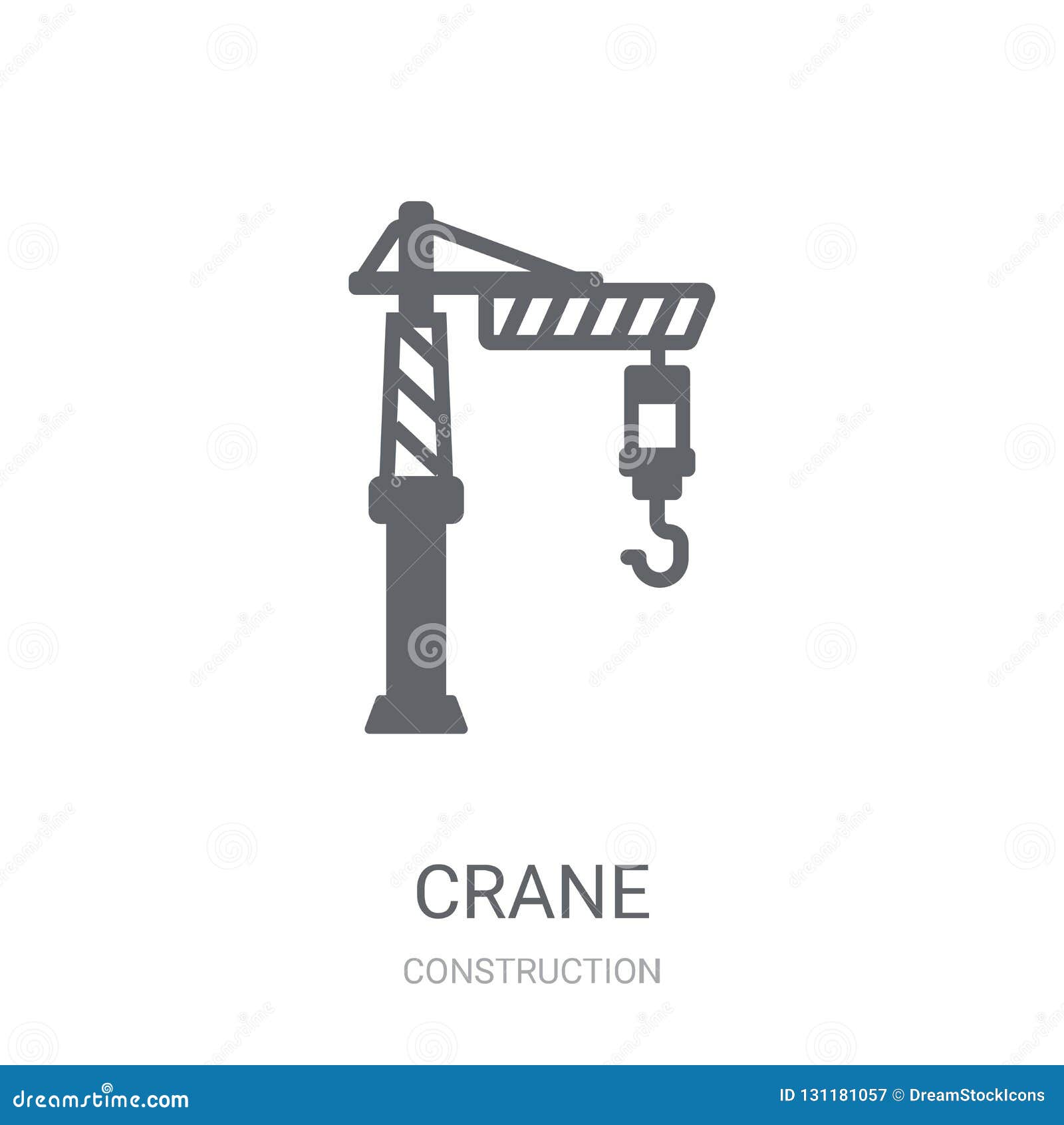 Crane Icon illustrazione vettoriale. Illustrazione di gancio - 131181057