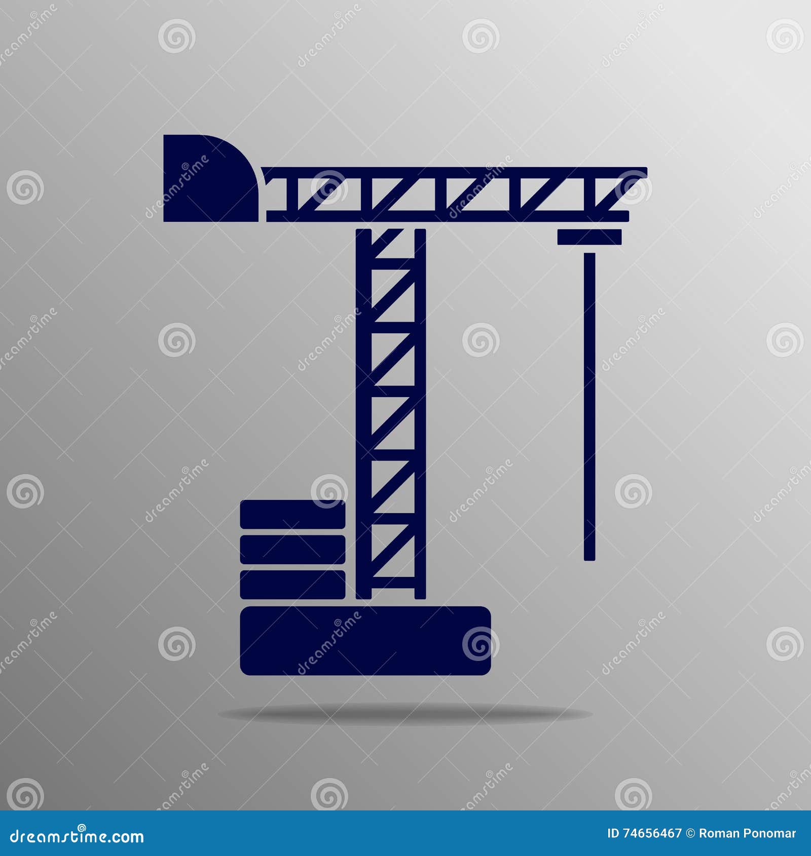 Crane Icon stock illustratie. Illustration of kraan, verhogen - 74656467